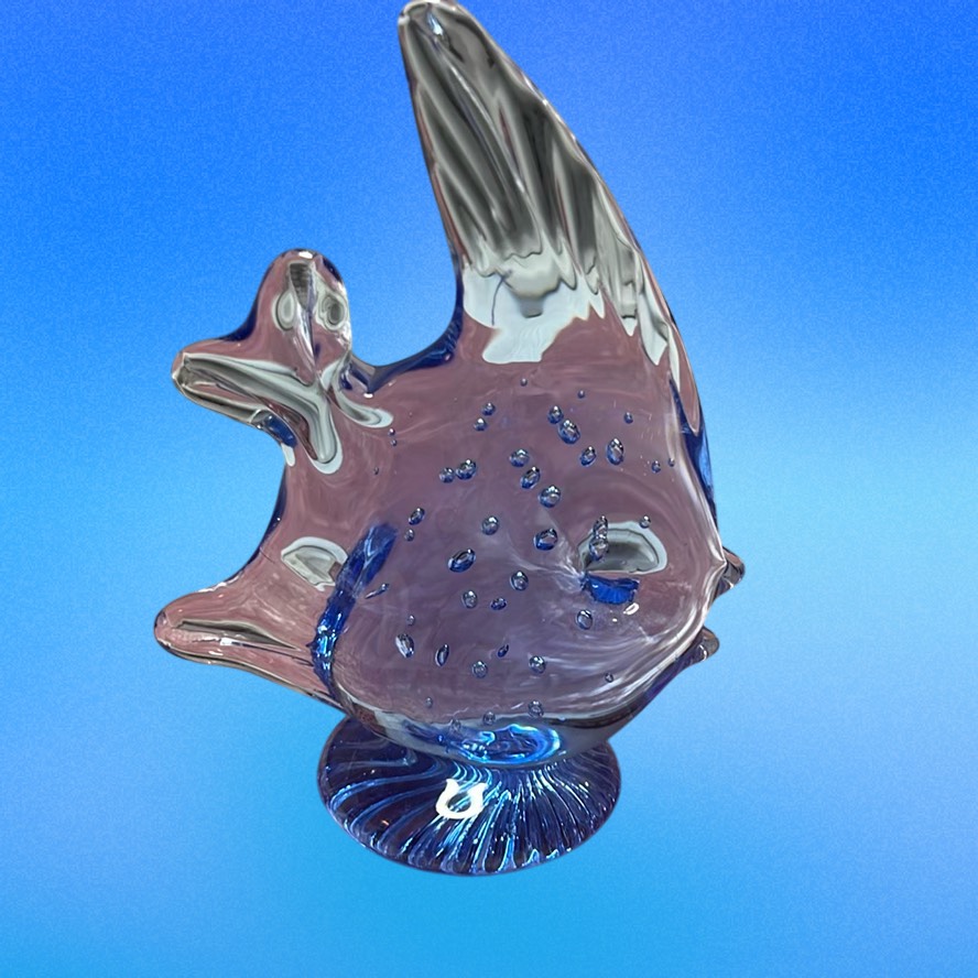 #01 - Hand Blown Blue Angel Fish