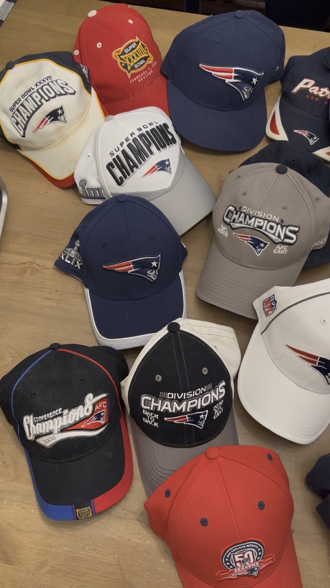 Lot Of 49 New England Patriots Hats And Visors Vintage