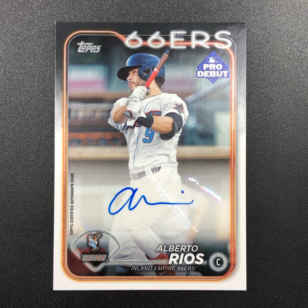 2024 Topps Pro Debut Autographed Alberto Rios Los Angeles Angels Inland ...
