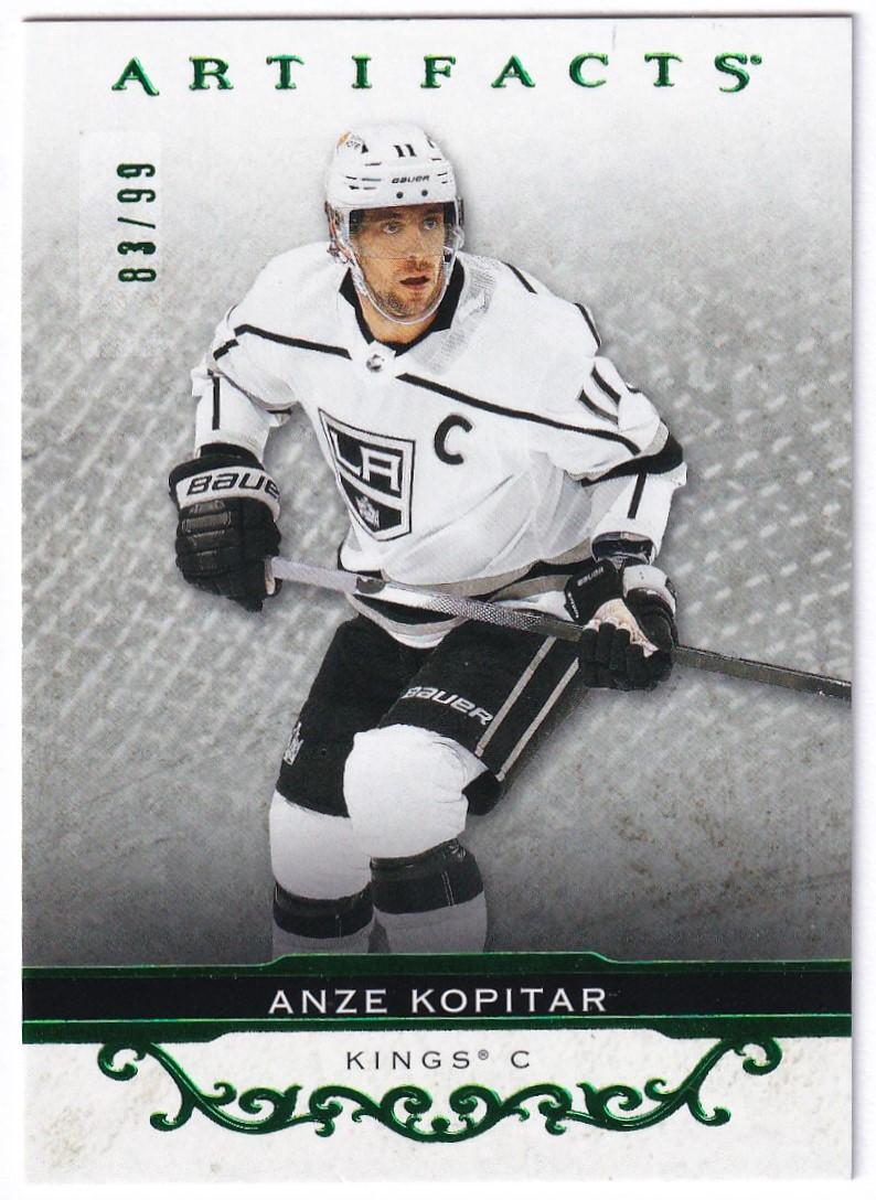 2021-22 Artifacts Emerald #138 Anze Kopitar Los Angeles Kings Hockey Card