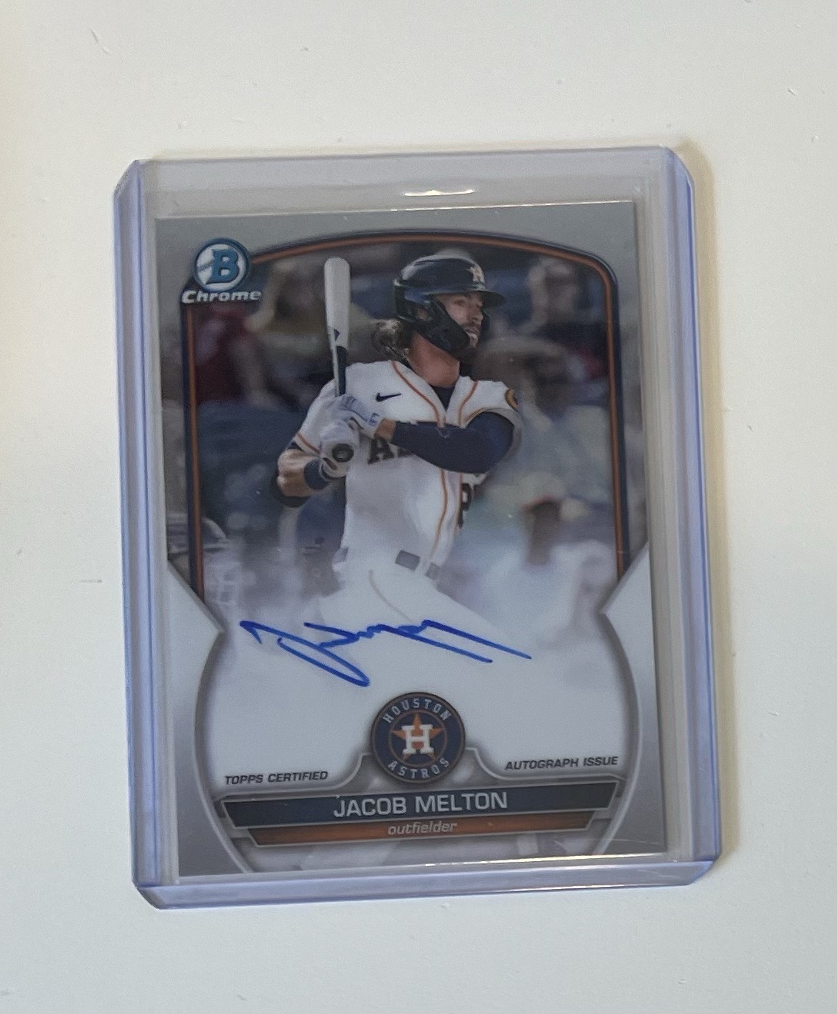 Jacob Melton Bowman Chrome Auto Houston Astros