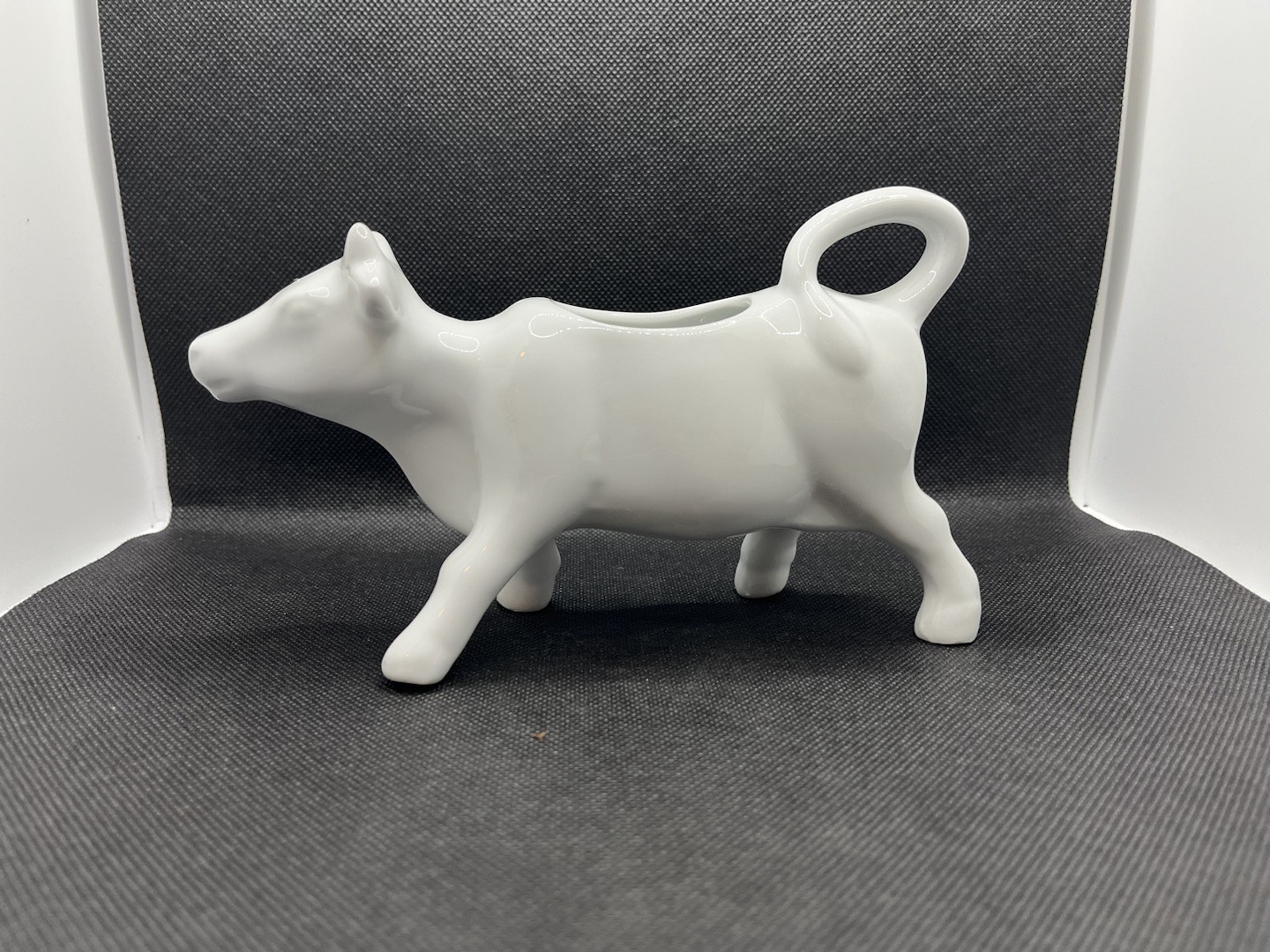 Classic vintage solid white porcelain cow figure creamer , farmhouse ...