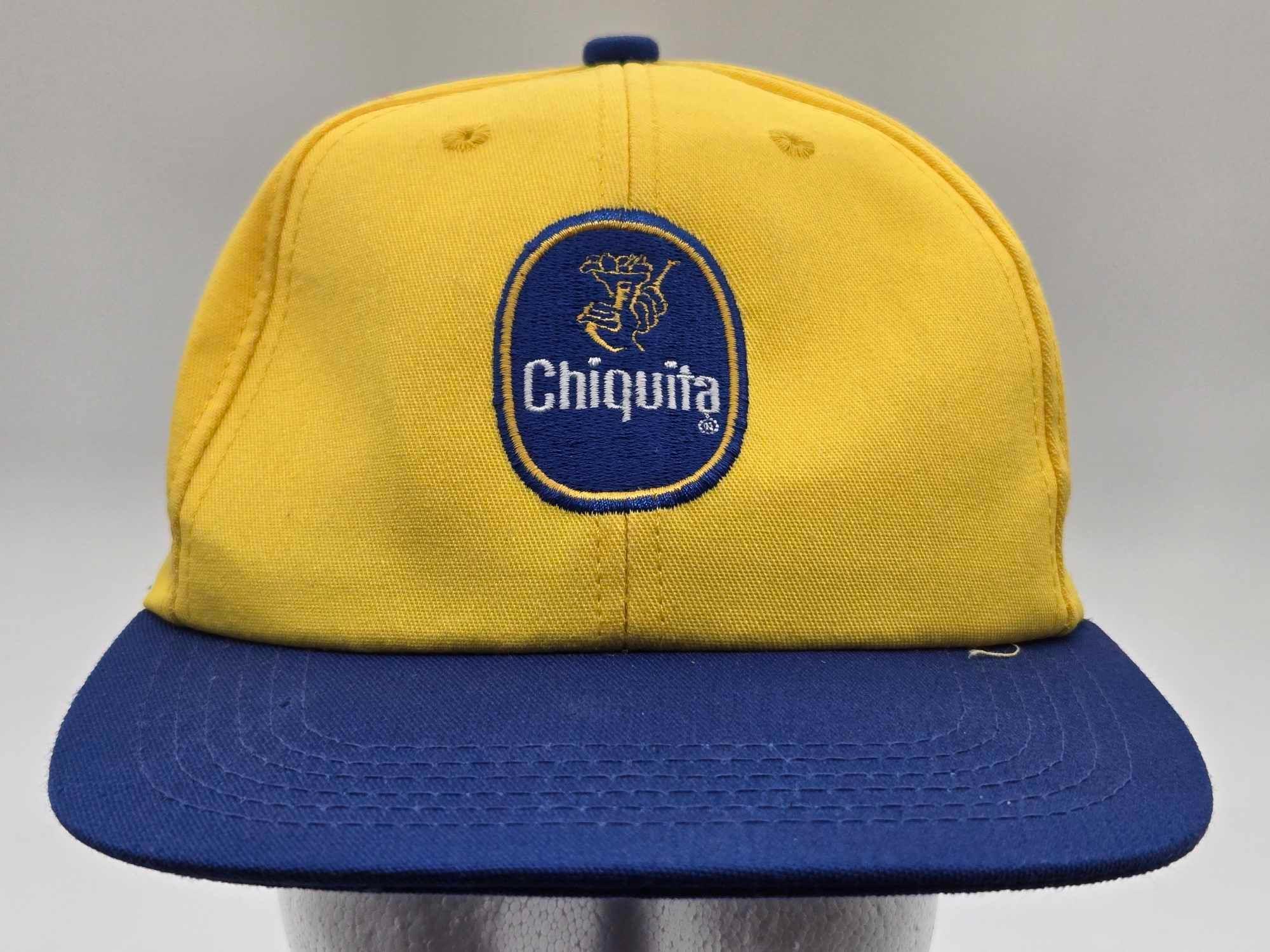 Chiquita Banana Vintage Hat Adjustable Size Blue / Yellow