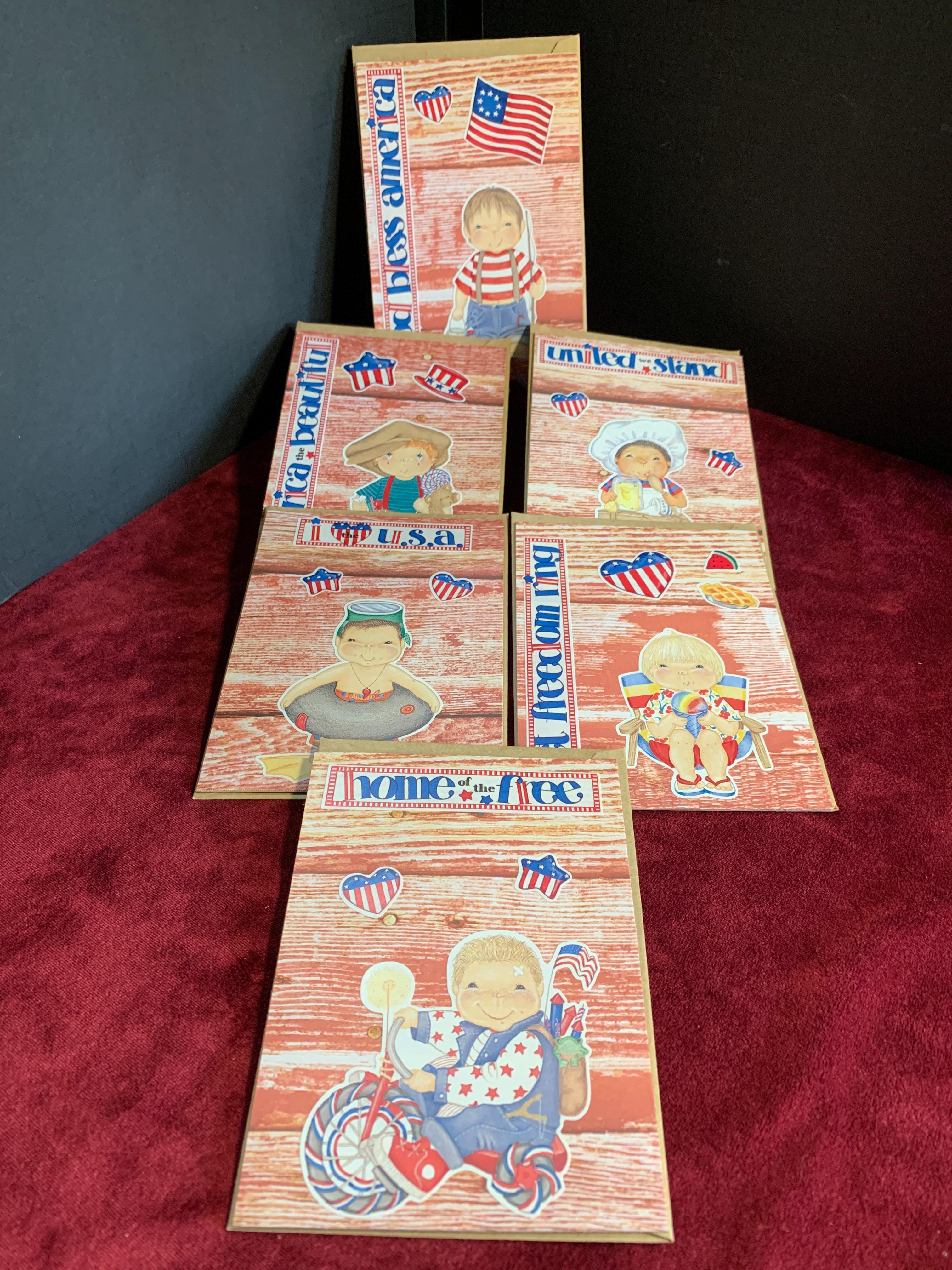 6 Patriotic Kids Cards