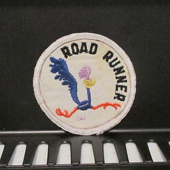 Vintage Road Runner Embroidered Sew-On Patch - signed CWT, Rare Design