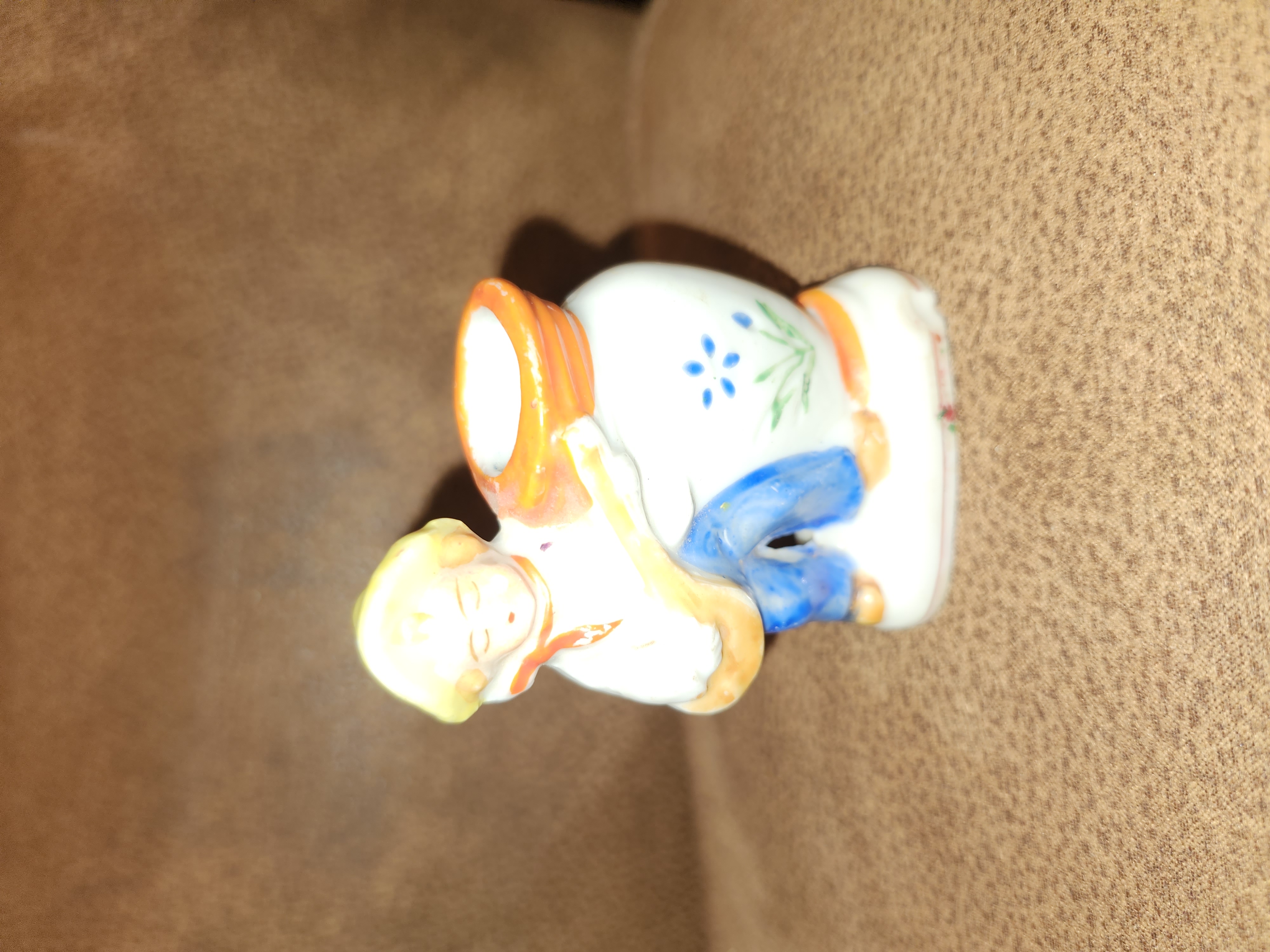 Vintage Porcelain Cowboy Toothpick Holder