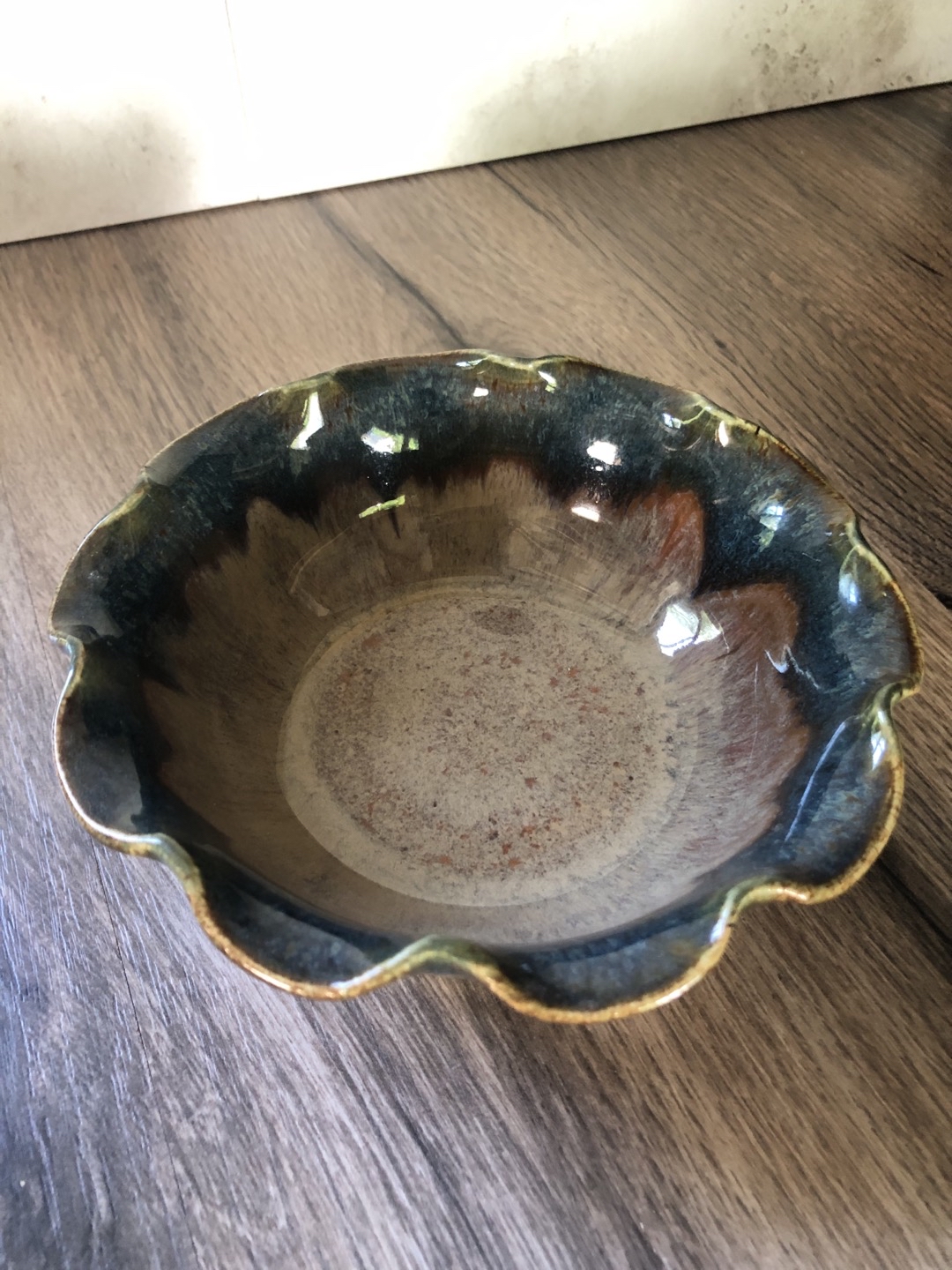 Earth And Fire Pottery Bowl, Fluted Ruffled Edge, Artist Signed 5 1/2 ...