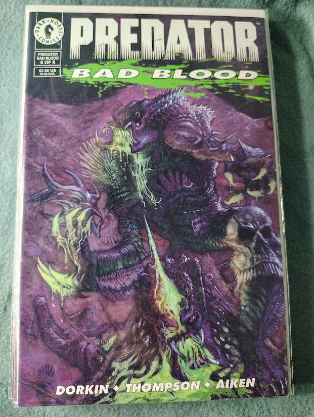 1993 Predator Bad Blood #4 Purple Monster Cover Dark Horse Comics ...