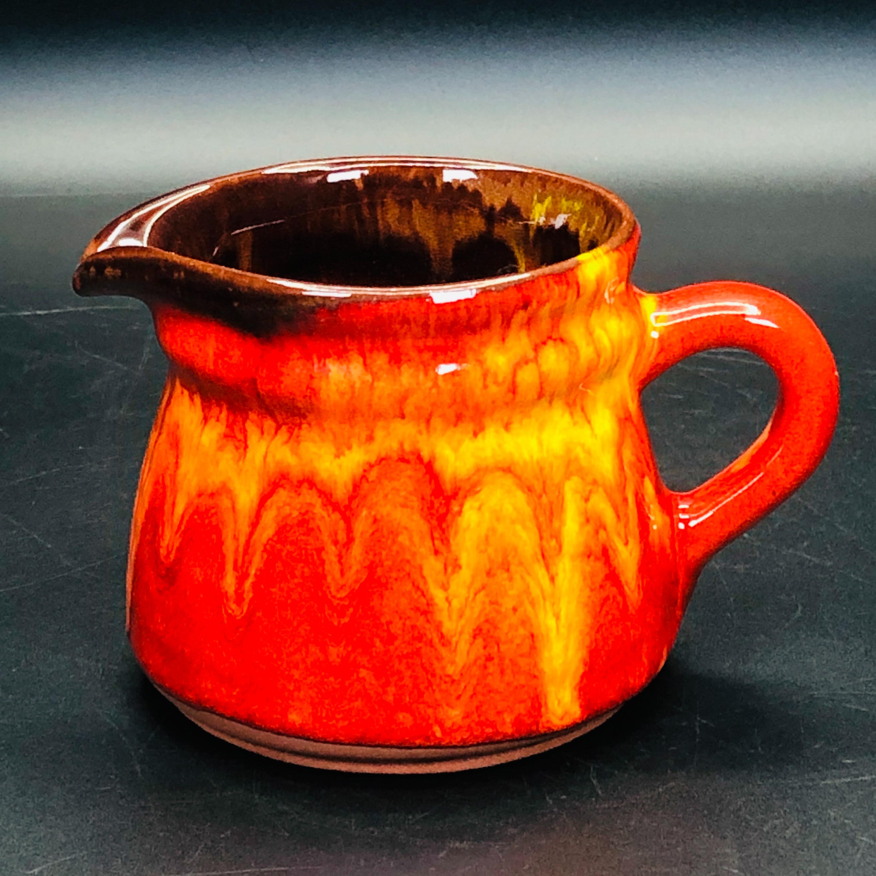 70s Art Pottery Creamer by Jacques Garnier for Estriceram Canada Pottery