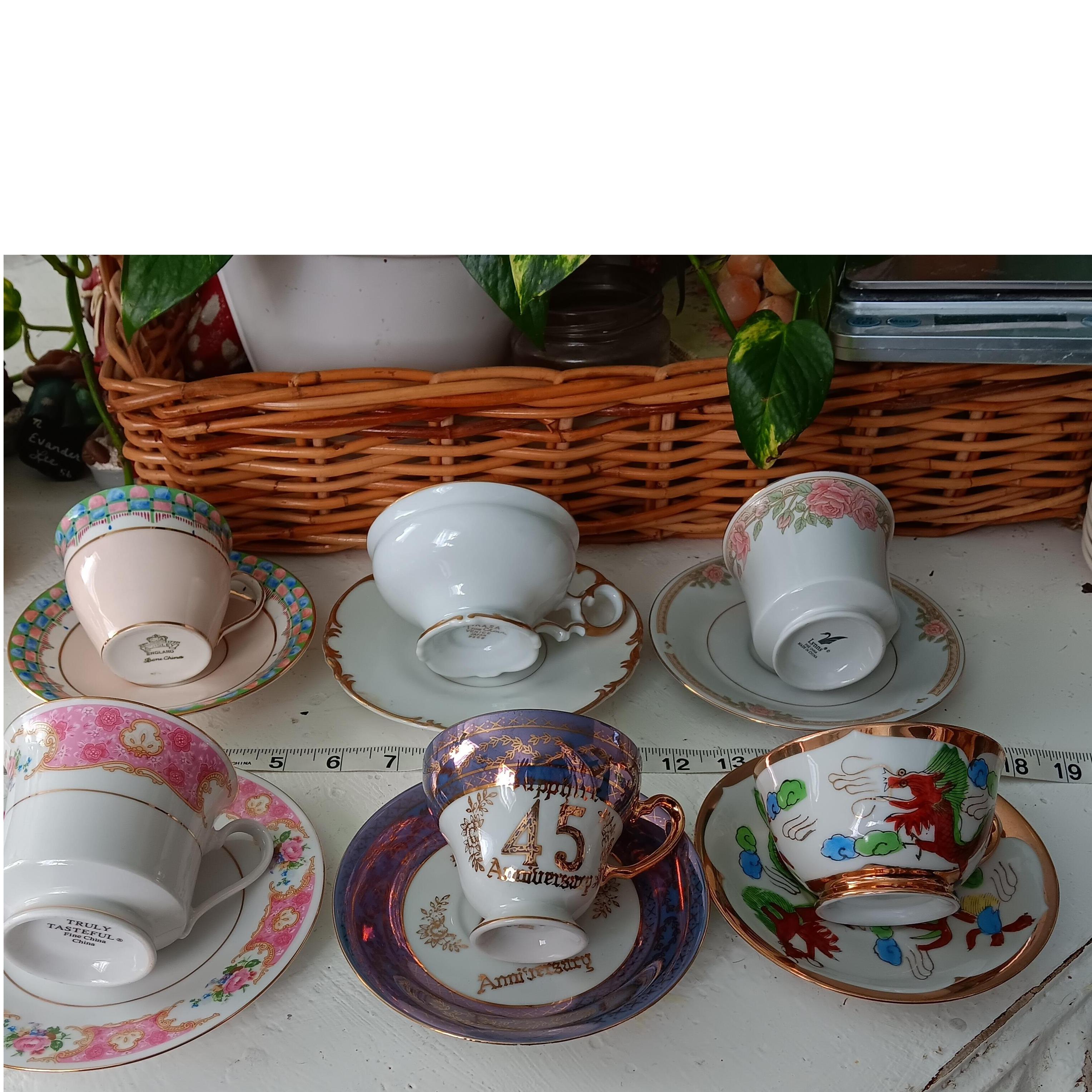 6 collectible tea cups. All in good condition. These would be fun to ...