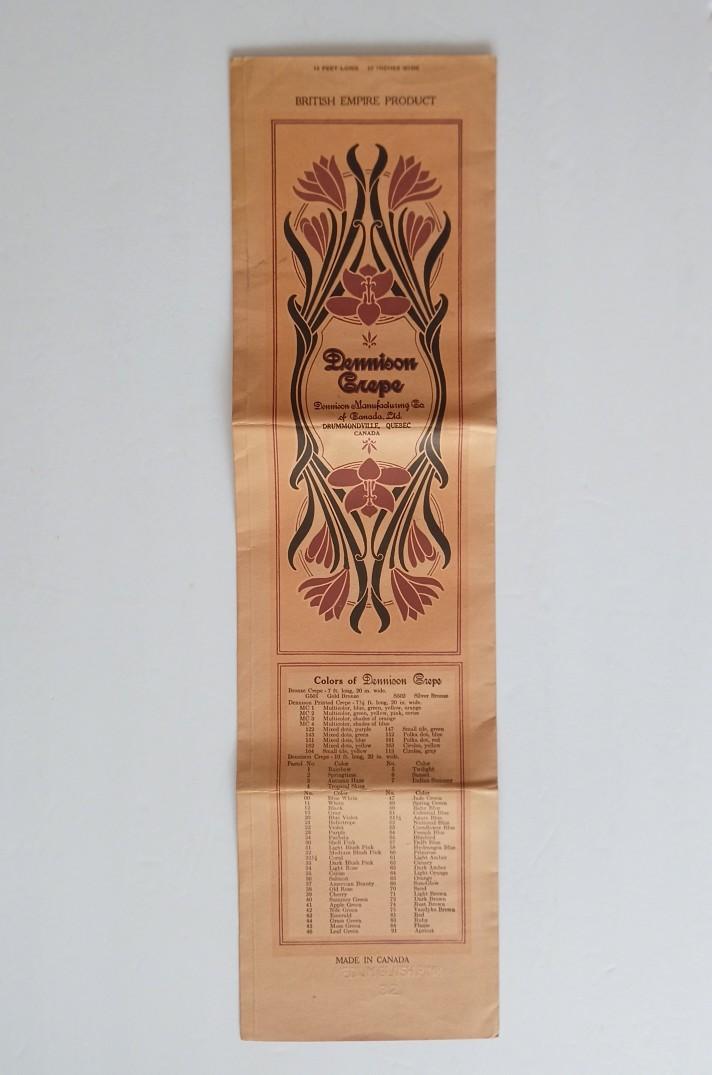 Vintage Dennison's Dennison Canada Crepe Wrapper Package Label