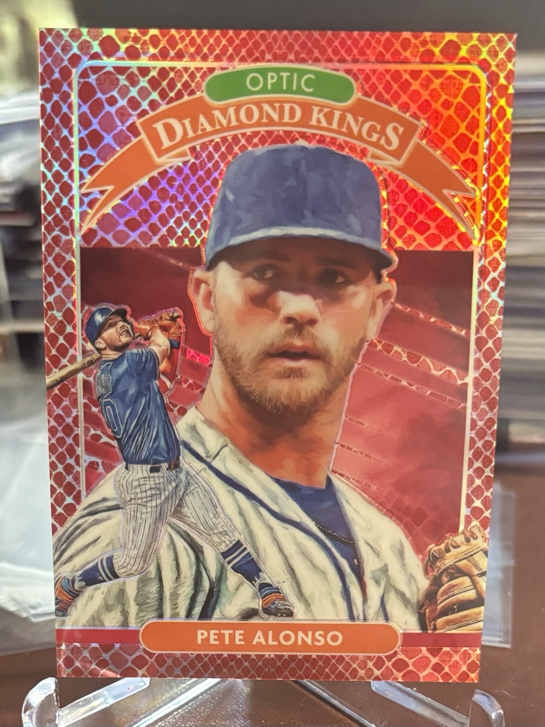 Pete Alonso 2020 Donruss Optic Diamond Kings Red Dragon Parallel #'d ...
