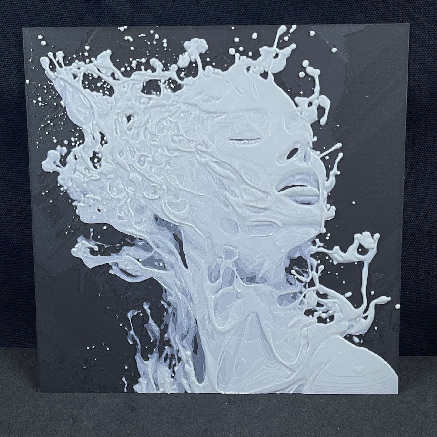 Woman Face Wall Art, Liquid Face Art, Abstract Woman Face, 3D Printed ...