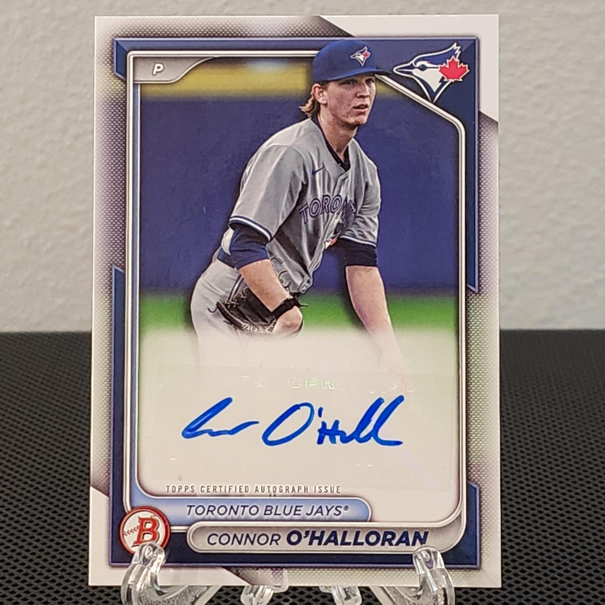 Connor O'Halloran 2024 Bowman Paper Autograph - Blue Jays