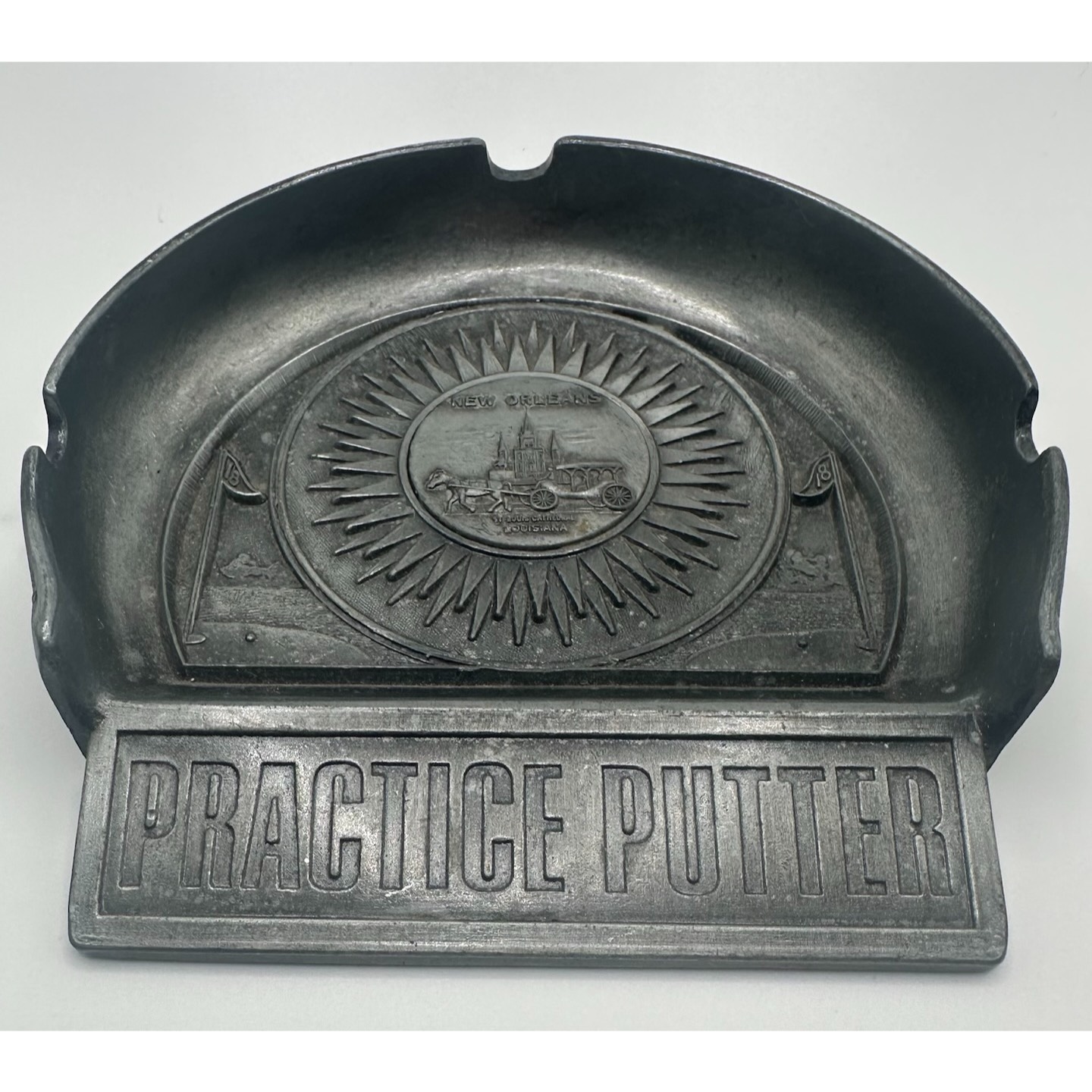 SuperB Pewter Practice Putter New Orleans St. Louis Cathedral Also Ashtray