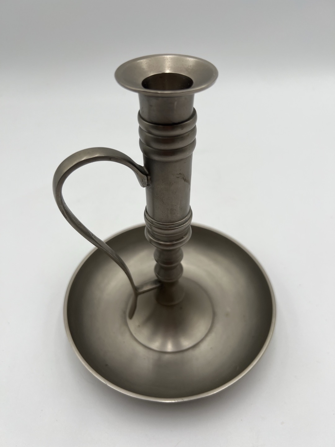 Pewter Candle Stick Holder 8”