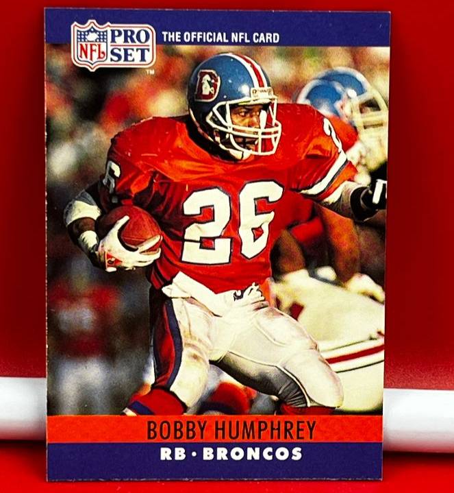 1990 NFL Pro Set Collector Football Trading Card Broncos Bobby Humphrey #91