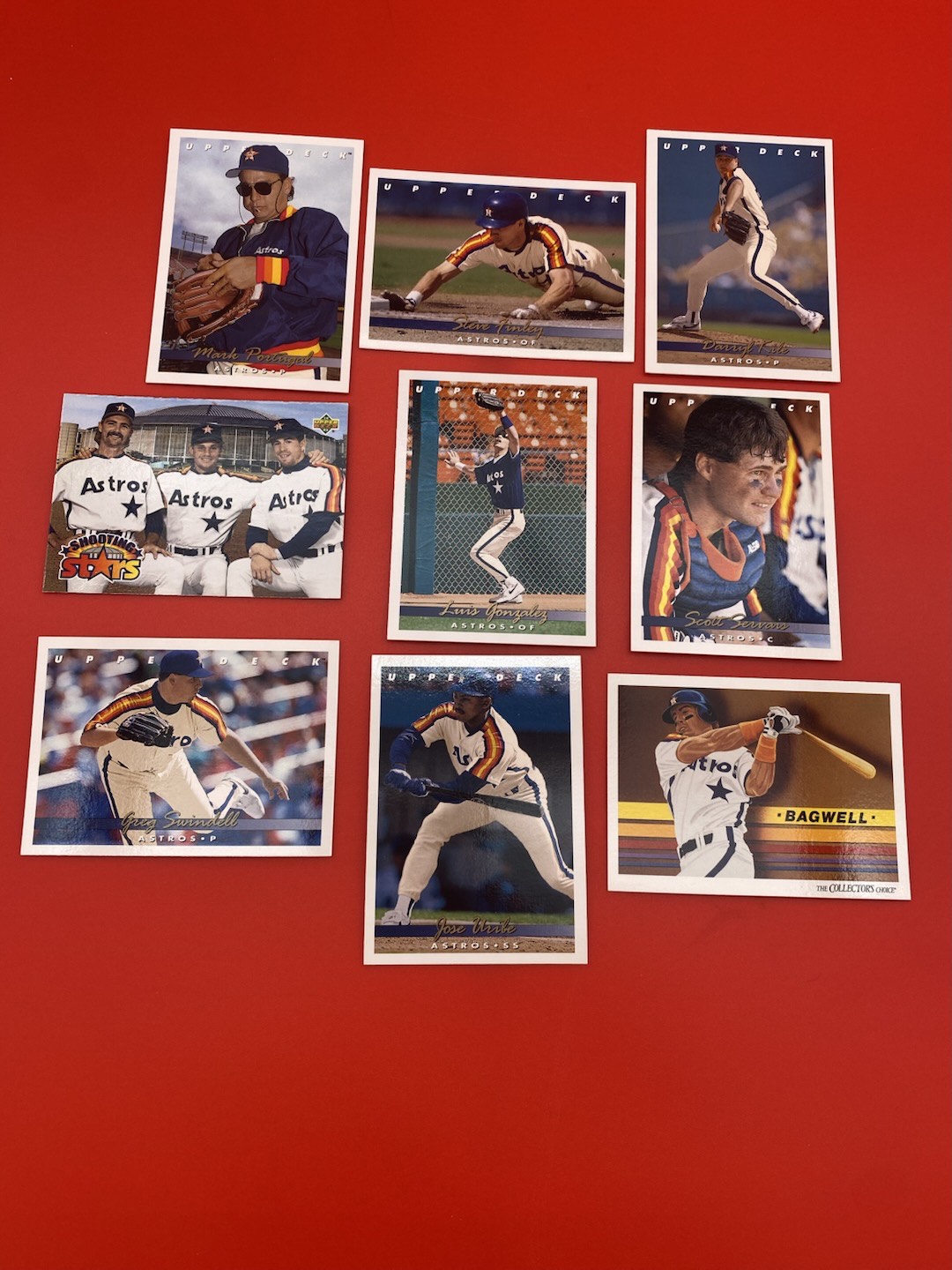 Upper Deck 1993 MLB Houston Astros Lot of 9 Different Trading Cards
