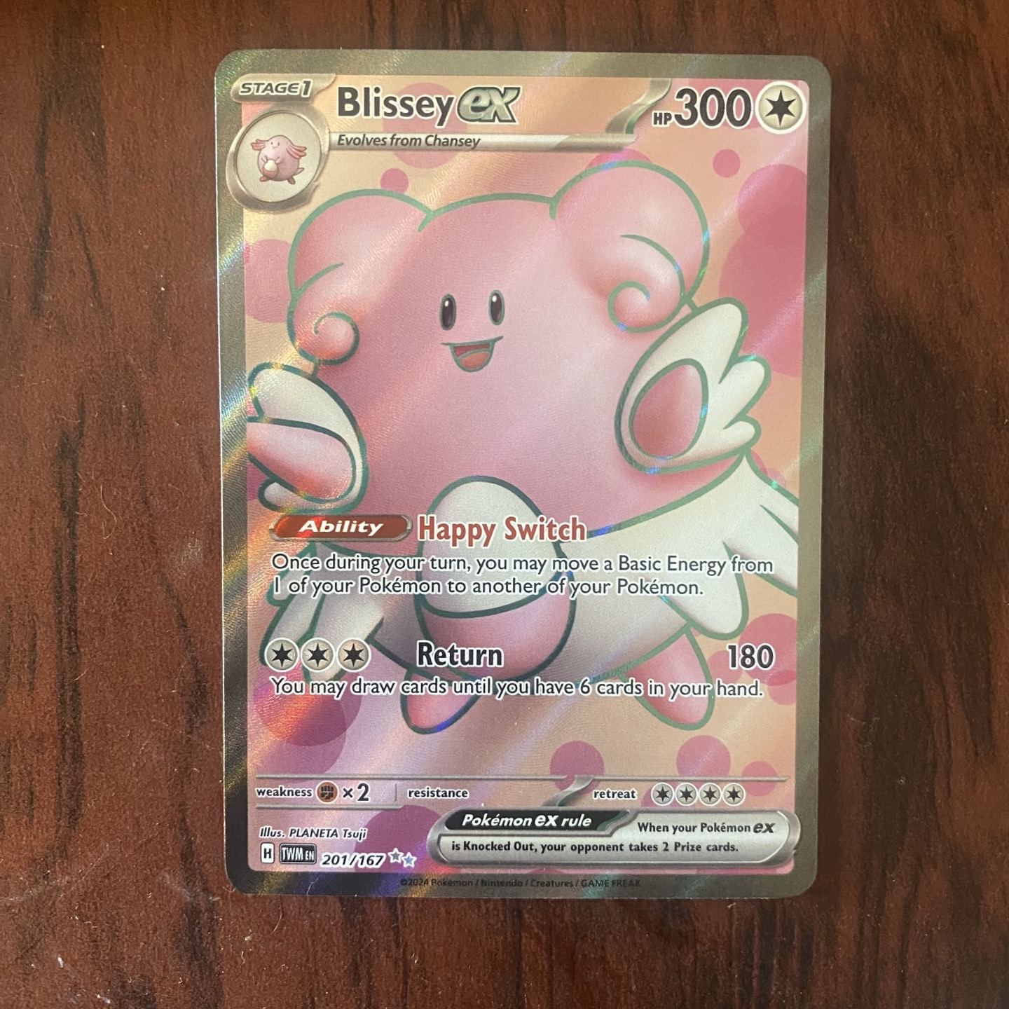 Pokémon TCG Twilight Masquerade Chansey ex 201/167