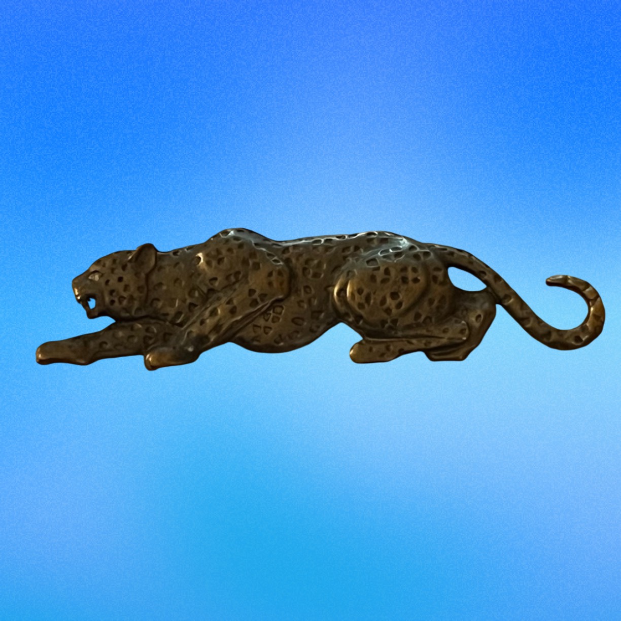 Vintage Creeping Leopard Brooch