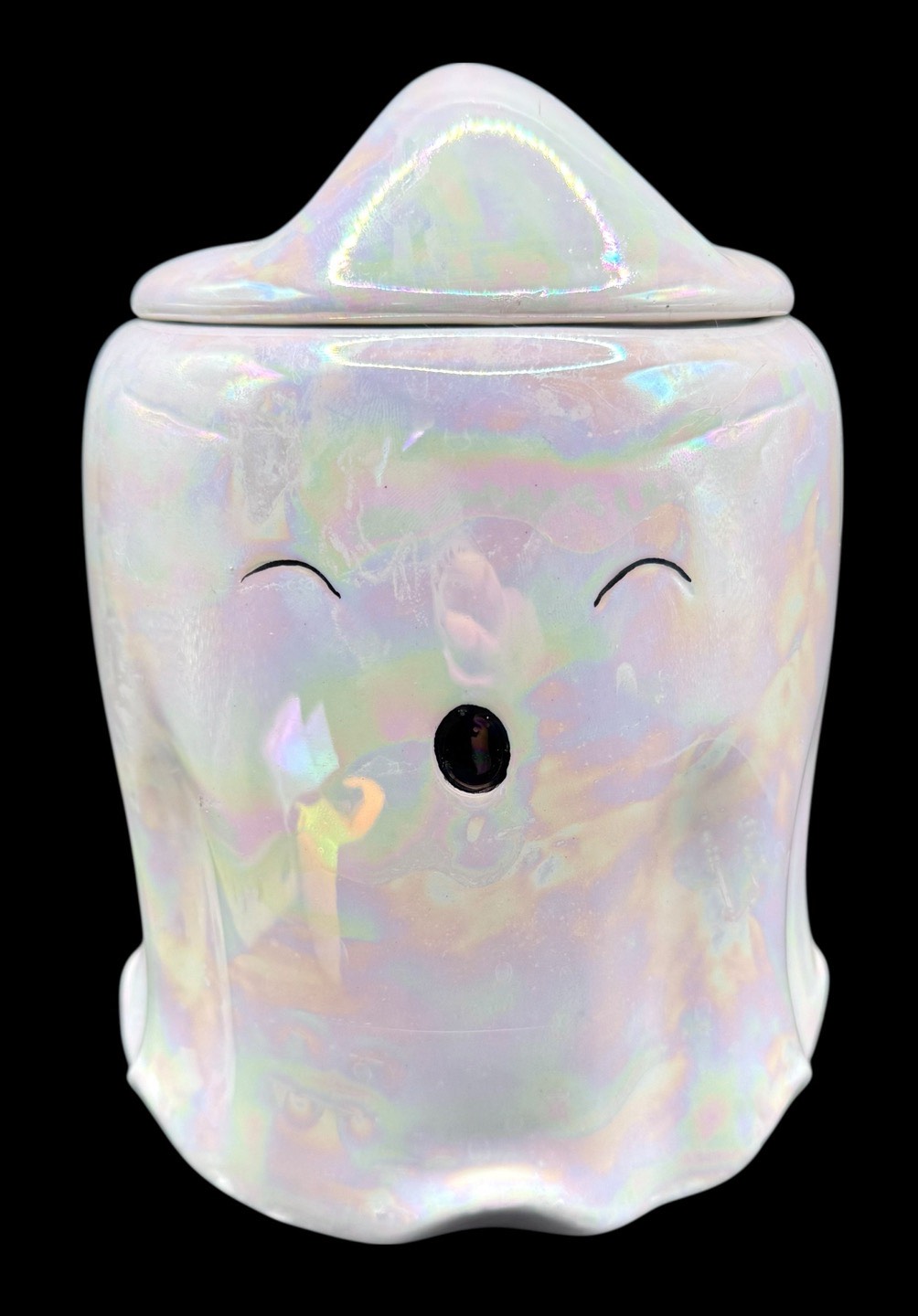 10 Strawberry Street Ceramic Ghost Halloween Cookie Jar Canister ...