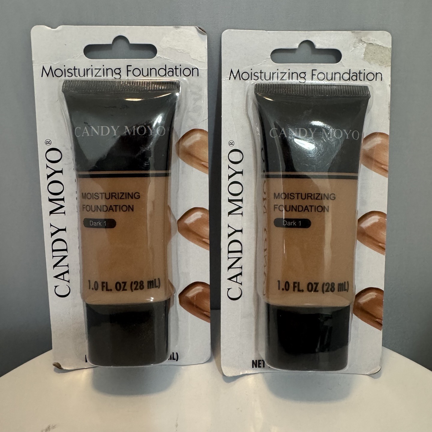 Candy Moyo Moisturizing Foundation Dark 1 - 1.0 fl oz - Lot of 2 Sealed