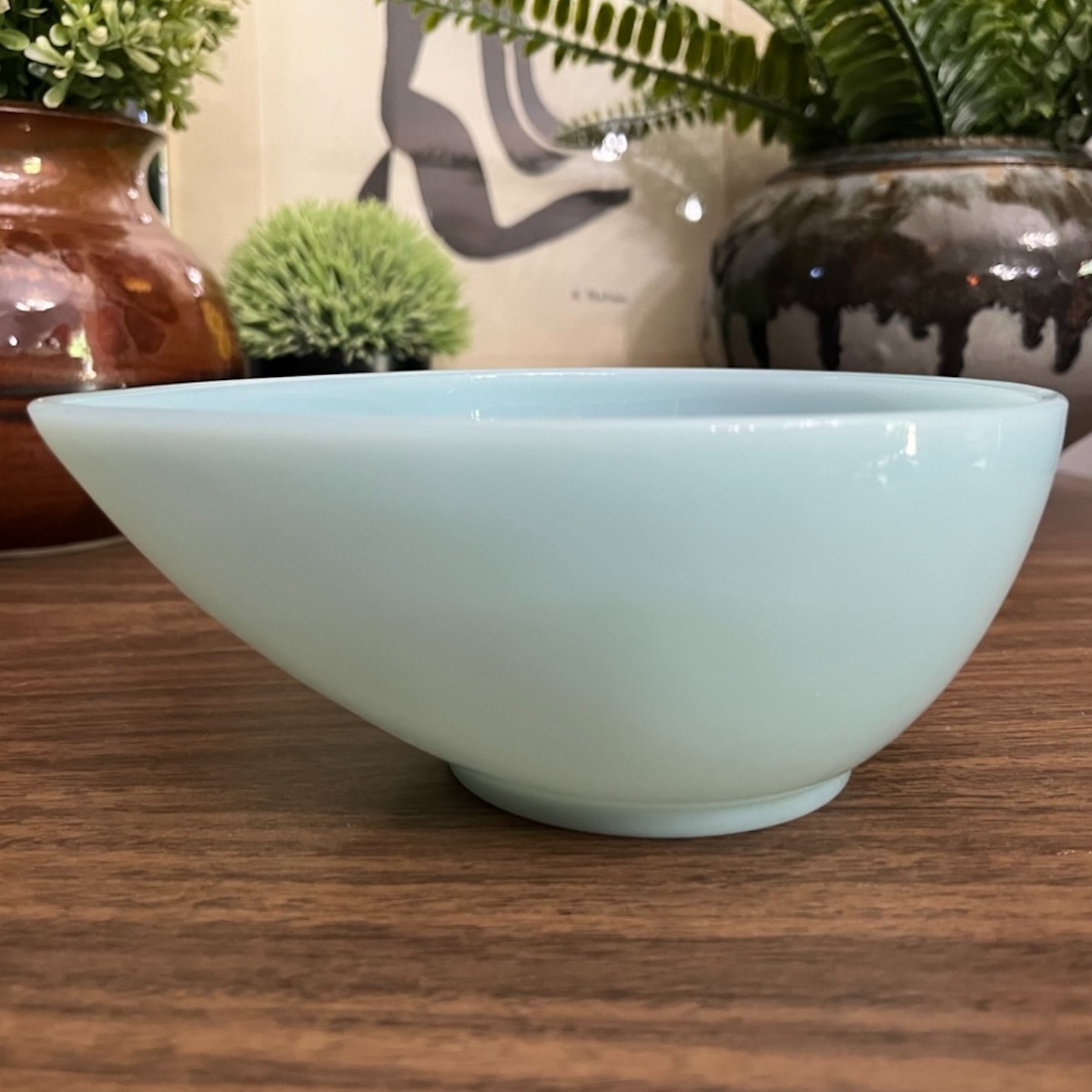 Vintage Fire King Turquoise Delphite Blue Tear Drop Small Mixing Bowl 6 ...