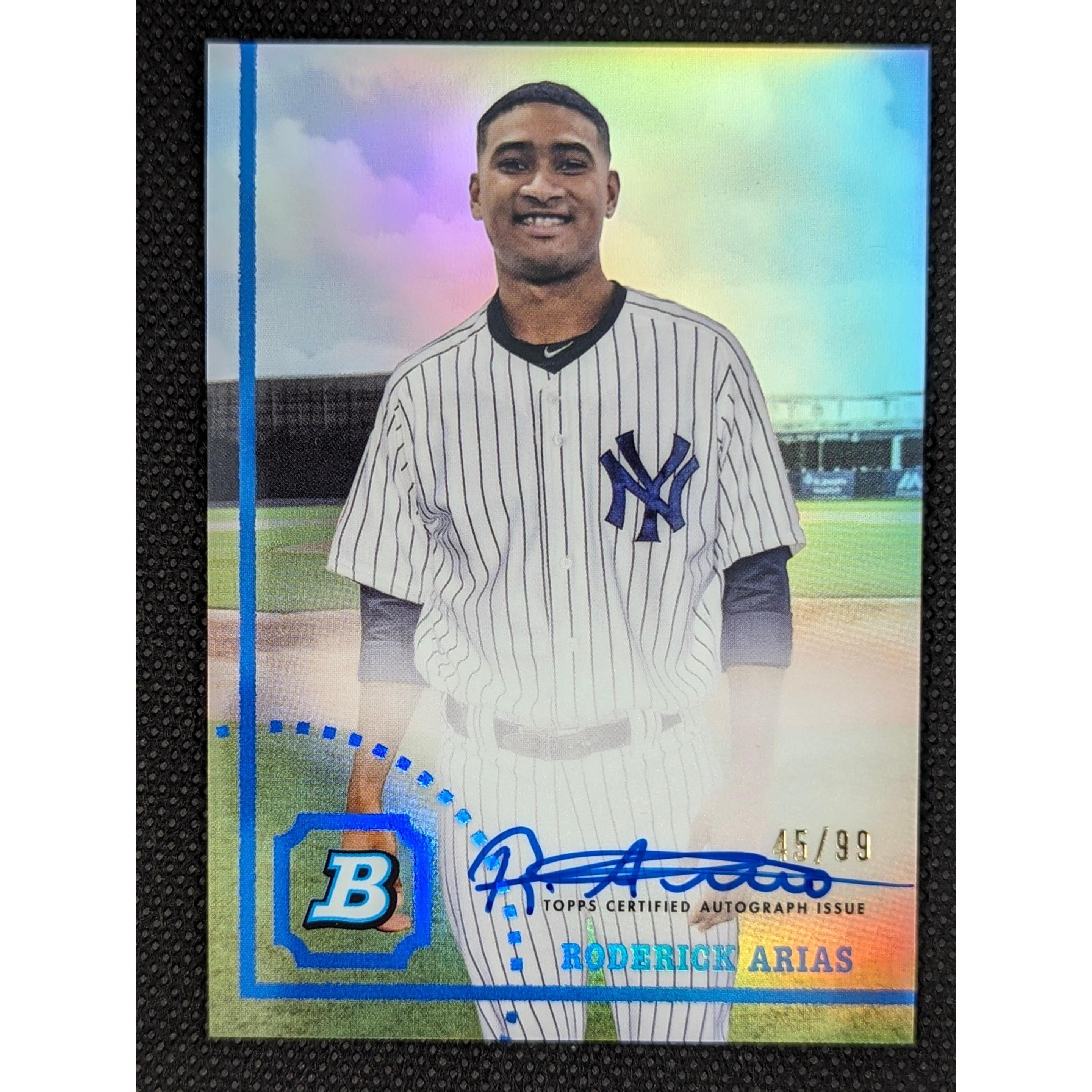 Roderick Arias 2022 Bowman Heritage #CPA-RA Chrome Auto Refractor New ...