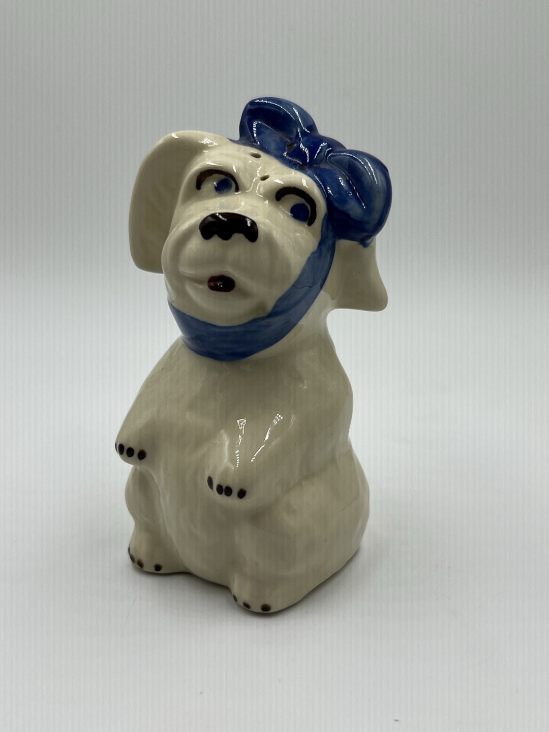 1940s Shawnee Pottery Large Mugsy Dog Pepper Shaker 5.25”