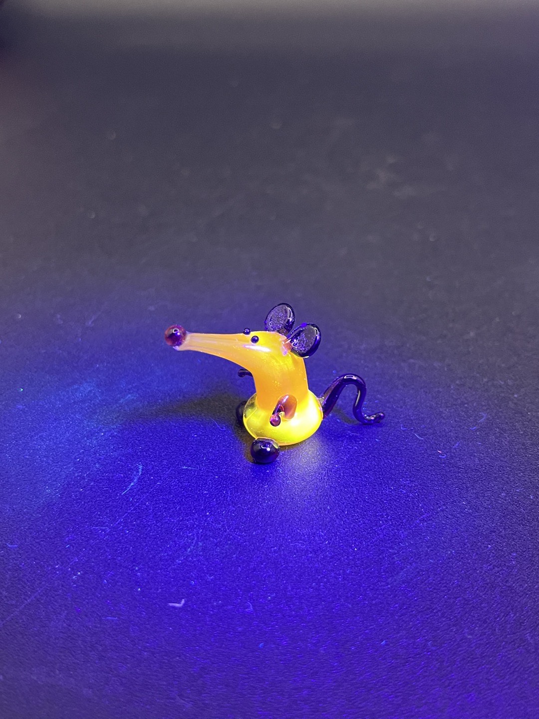 Mini Glowy Long Nose Yellow Mouse 1”🐭