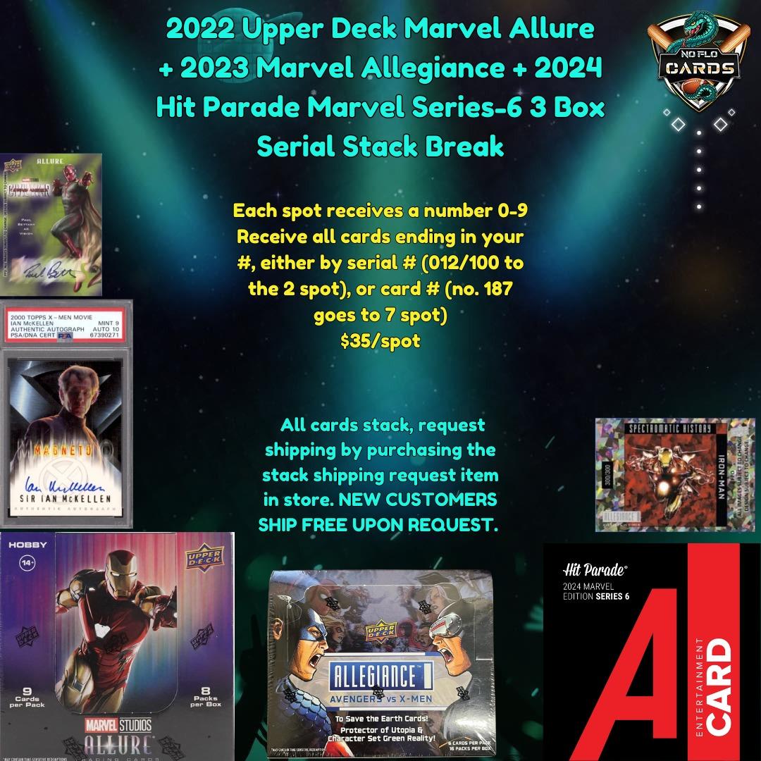 2022 Upper Deck Marvel Allure + 2023 Marvel Allegiance + 2024 Hit ...