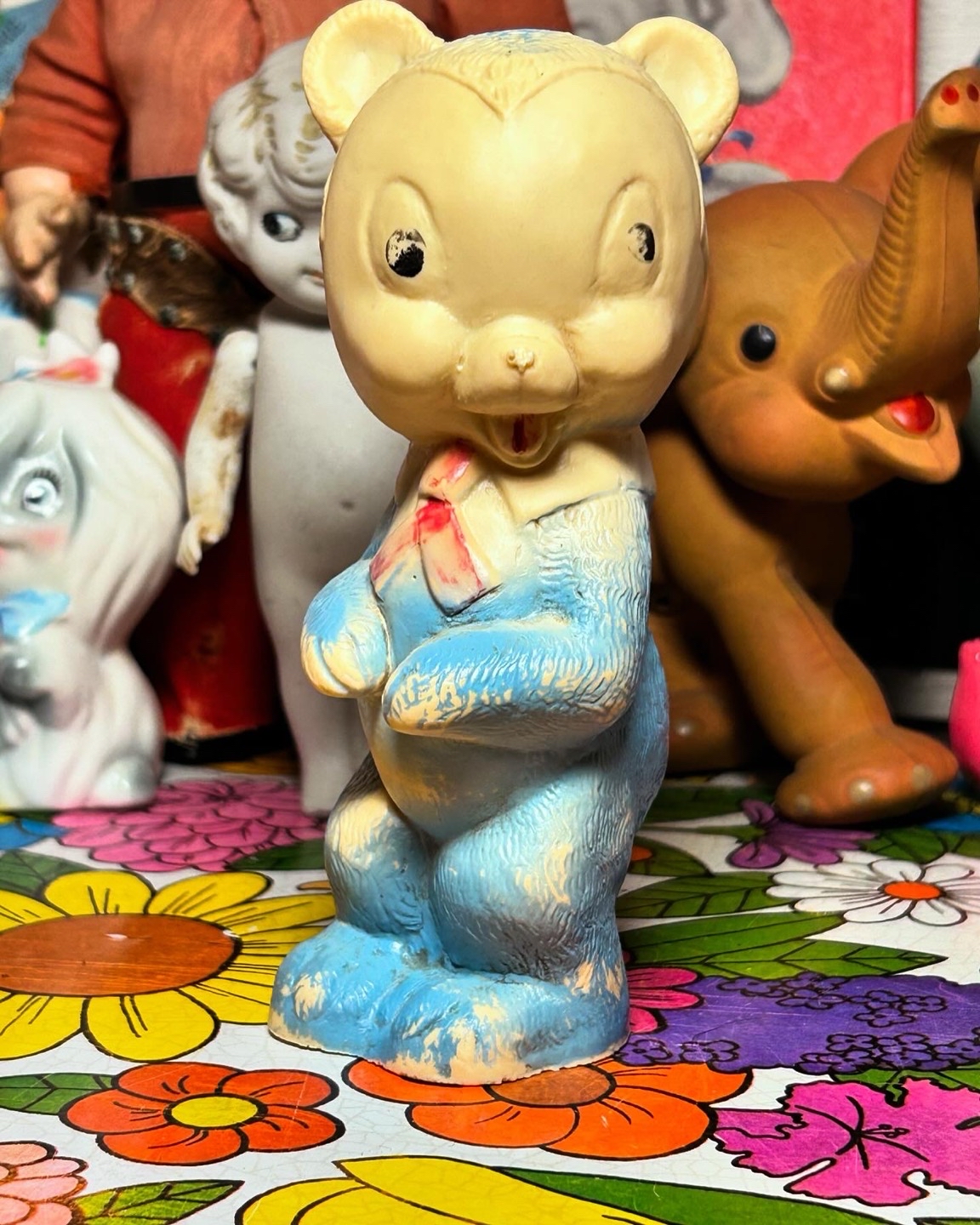 Kitschy Vintage Bear Squeak Toy