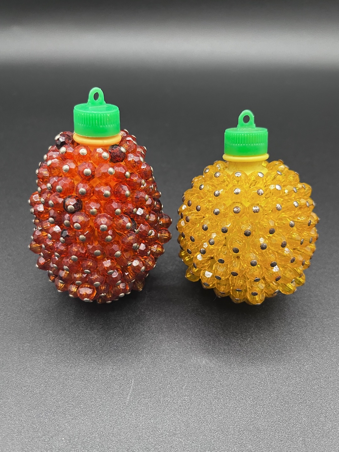 Pair Of Retro Kitschy Persimmon And Lemon Vintage Decor 🍋