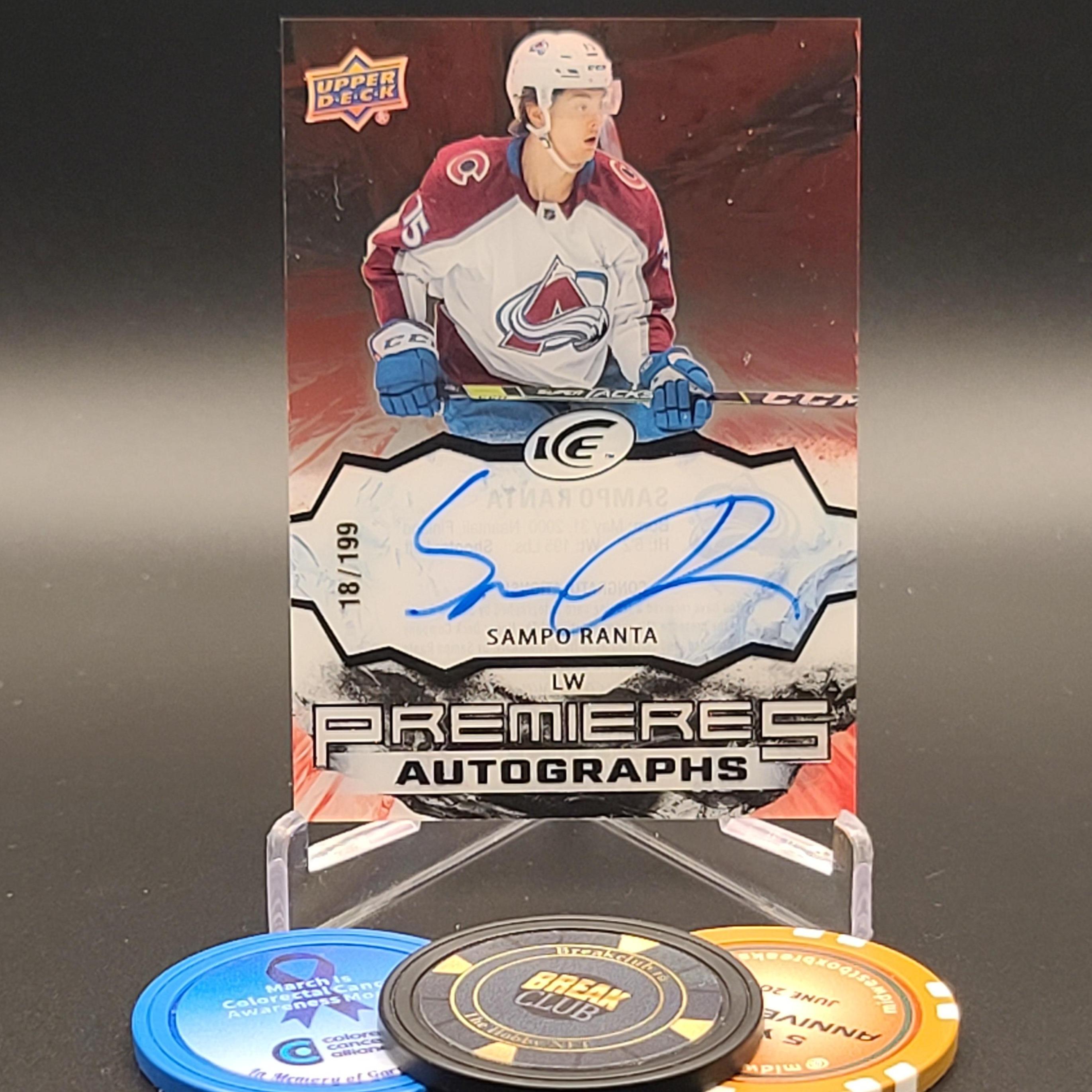 Sampo Ranta Rookie 2021-22 Upper Deck Ice Ice Premieres Autograph ...