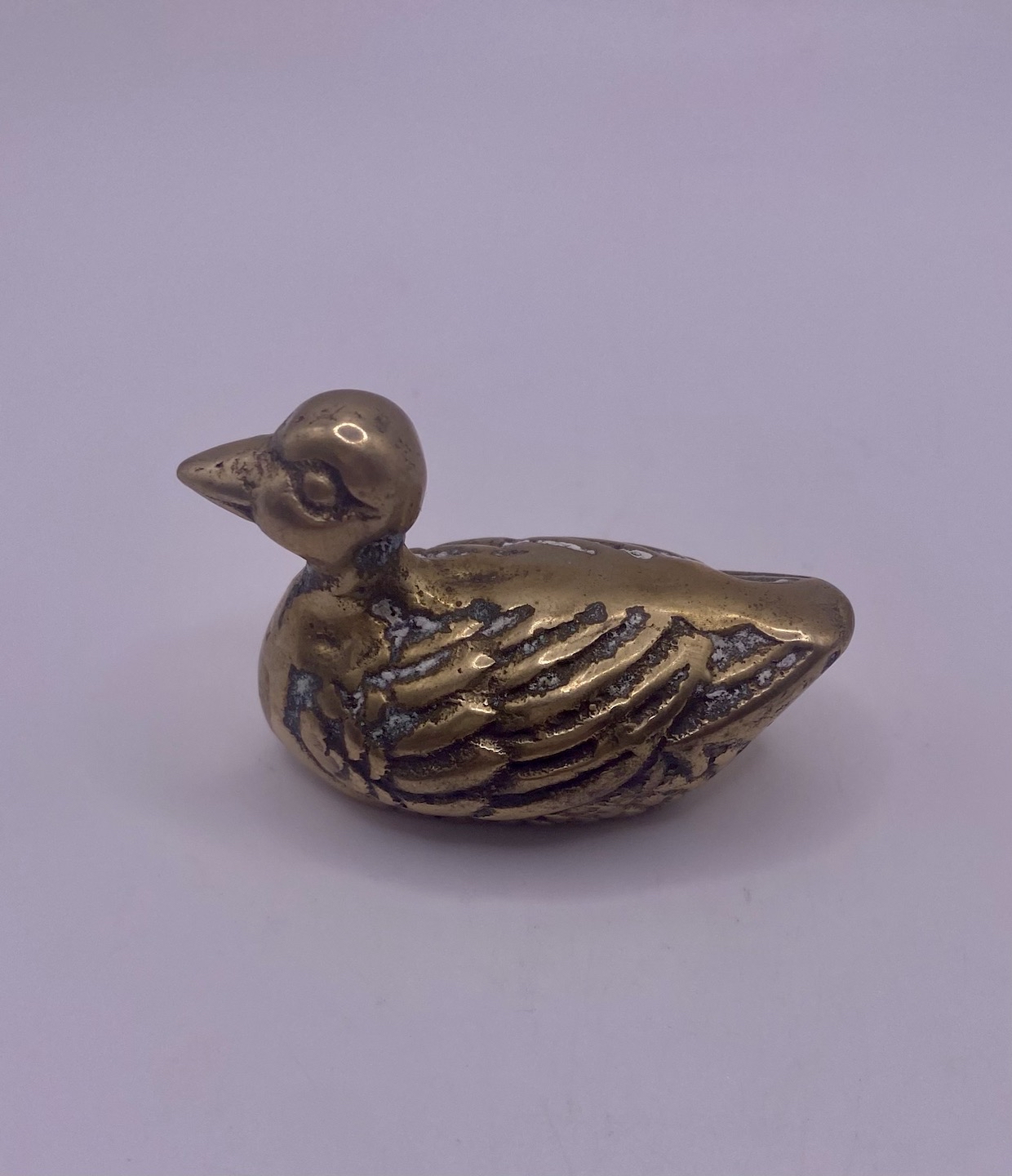 323. Mini Solid Brass Duck