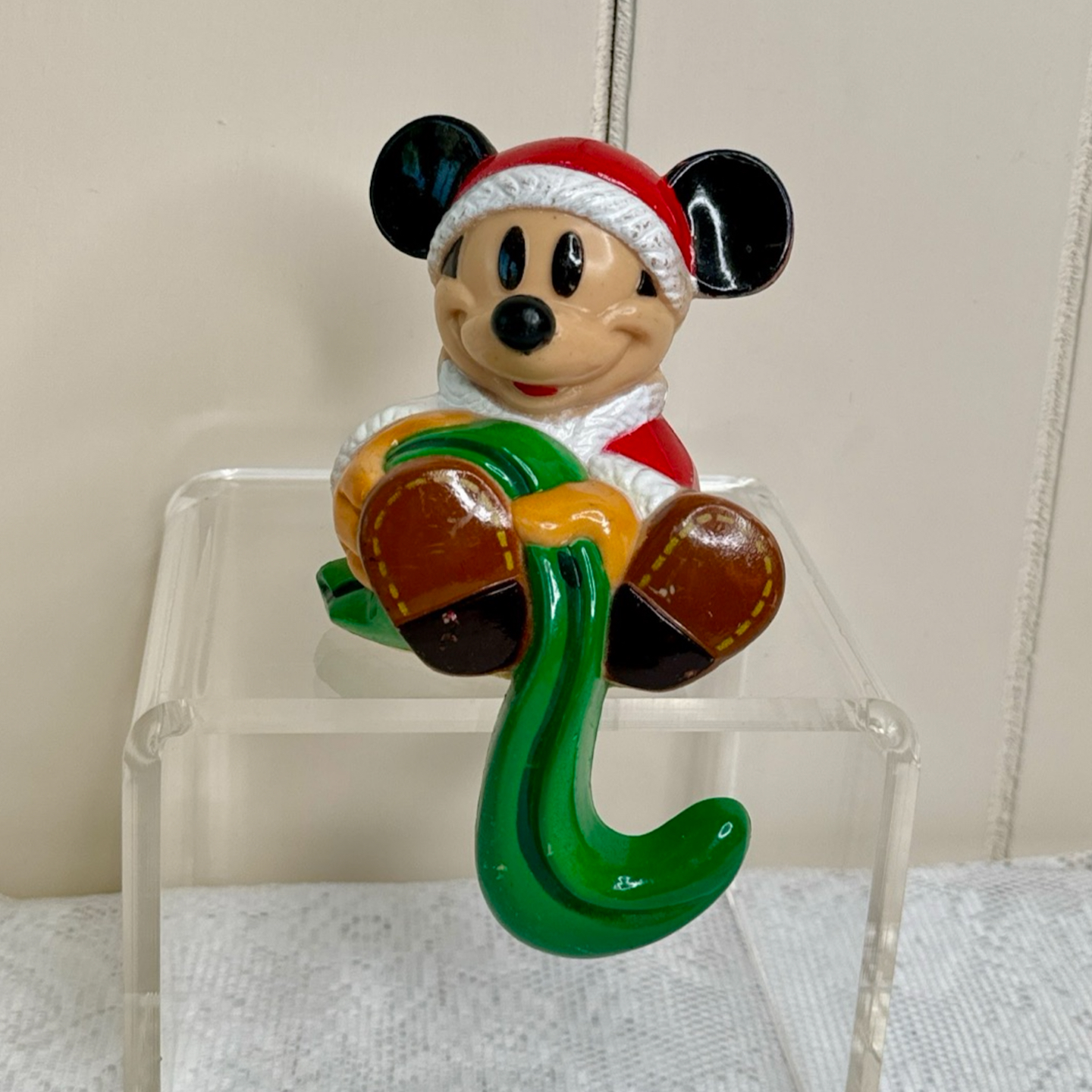 Vintage Walt Disney Mickey Mouse Plastic Christmas Stocking Hanger ...