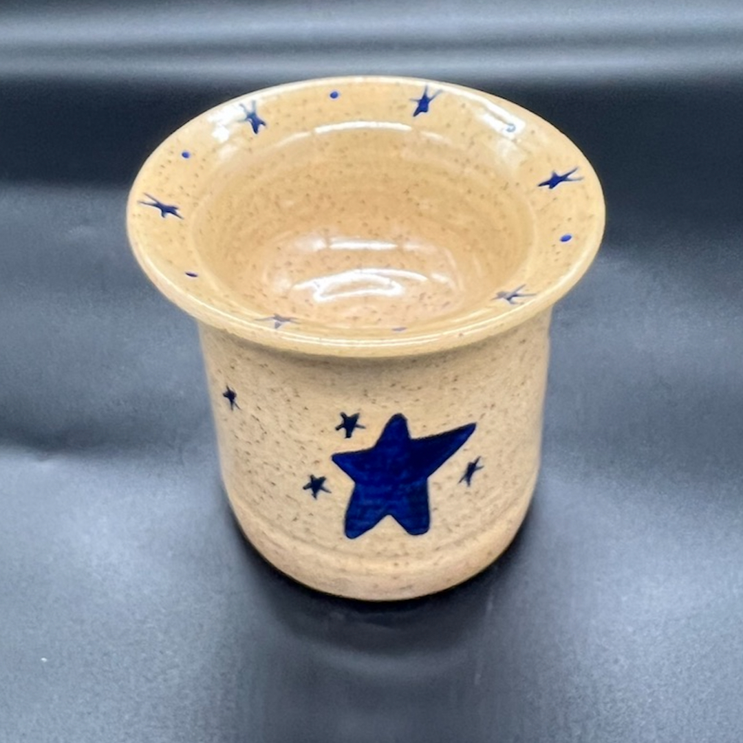 Sugar Loaf Pottery Stoneware Dip Bowl & Chiller Primitive Country Stars