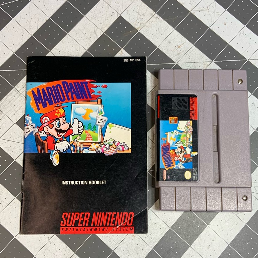 Mario Paint SNES Super Nintendo Cartridge With Manual GUC