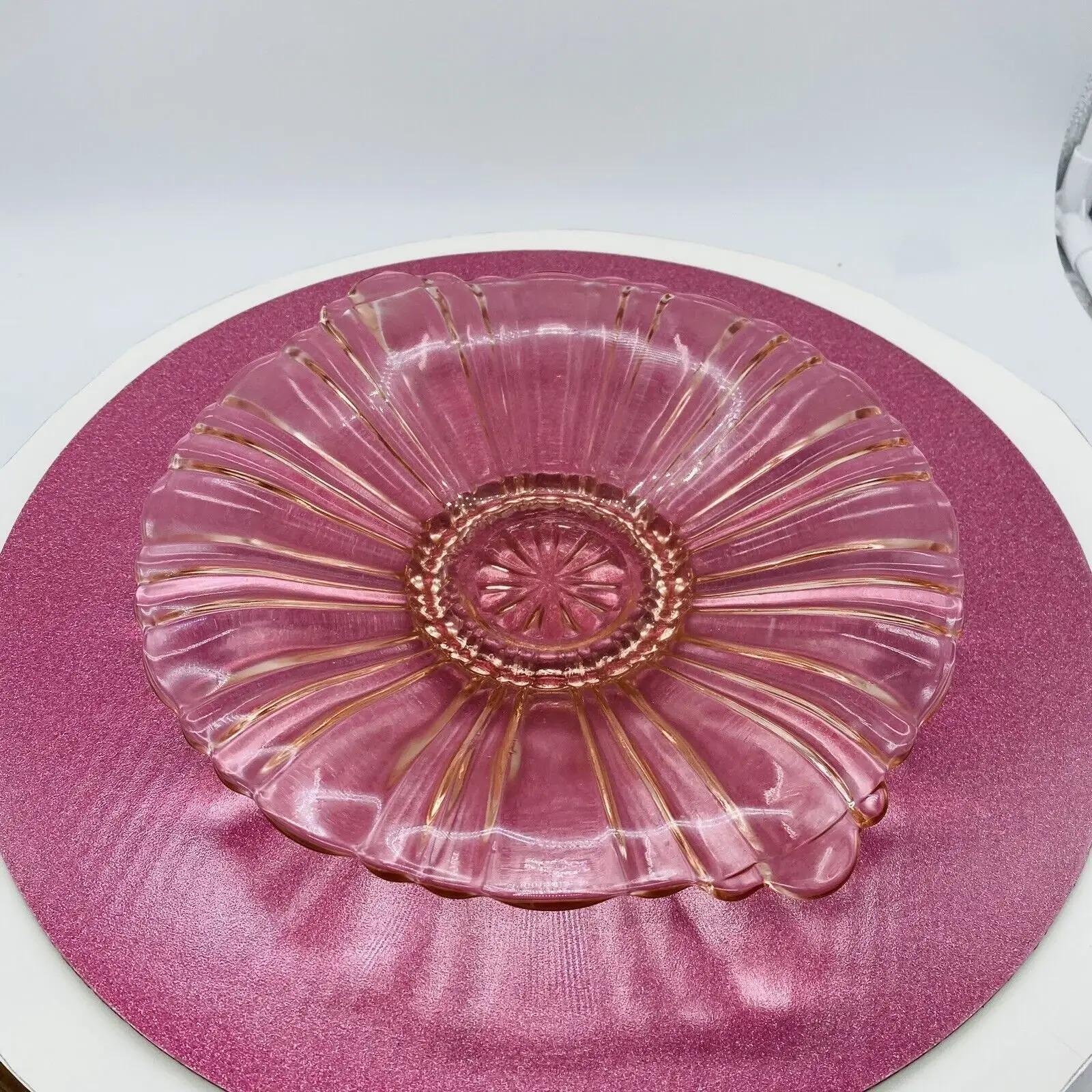 Depression Pink Glass Old Cafe by Anchor Hocking Dish Bowl Vintage