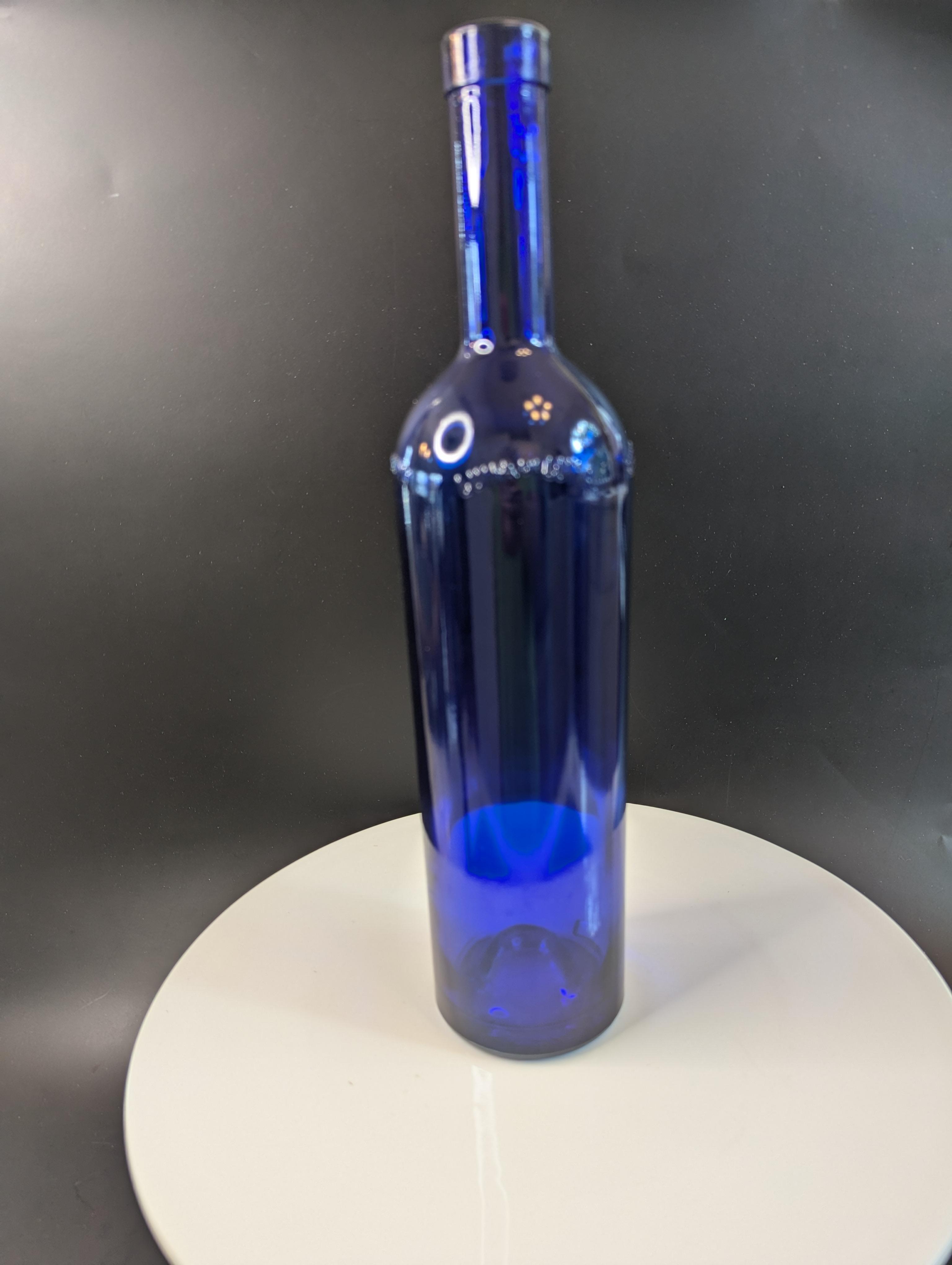Vintage Cobalt Blue Glass Wine Bottle