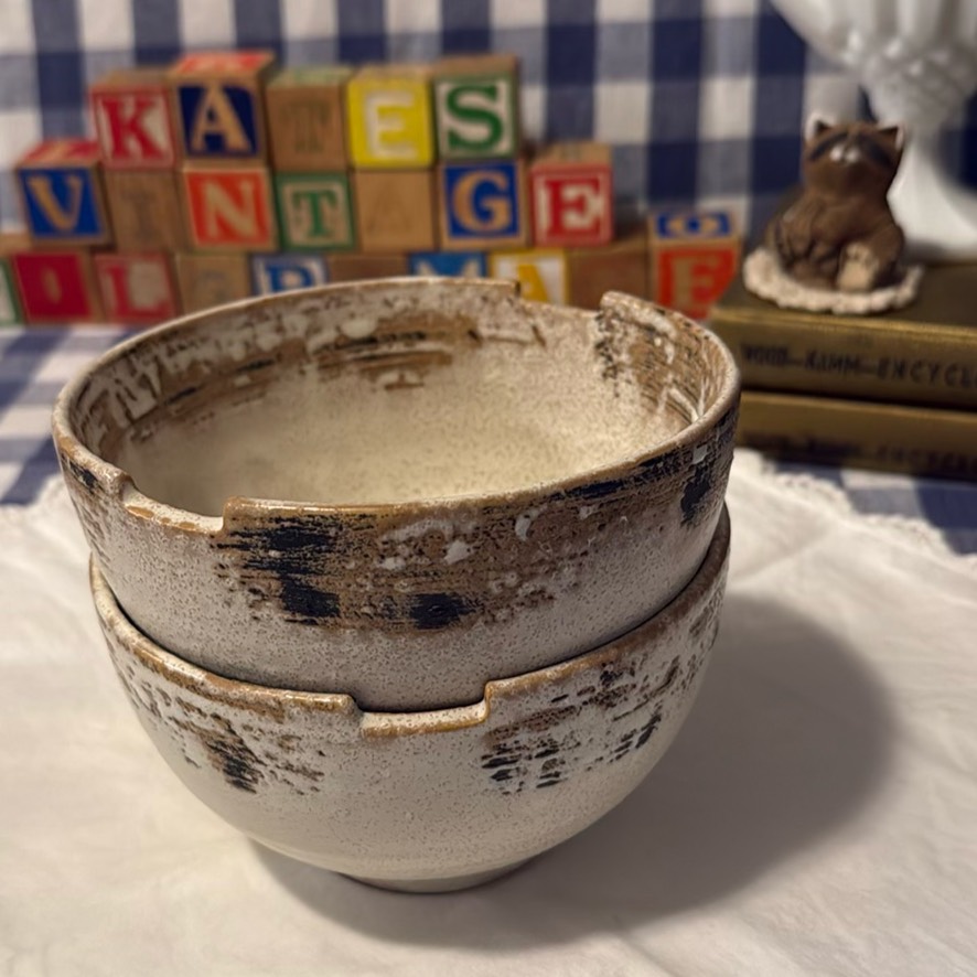 Two Studio-Pottery Ramen Bowls