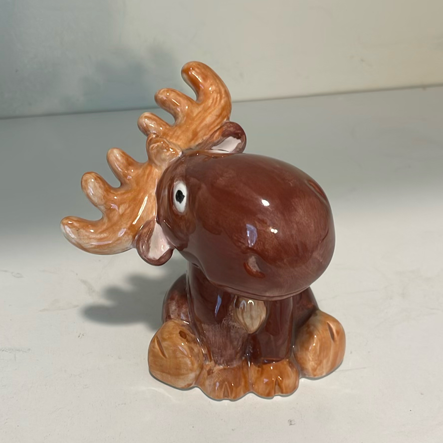 Small Ceramic Moose, Signed