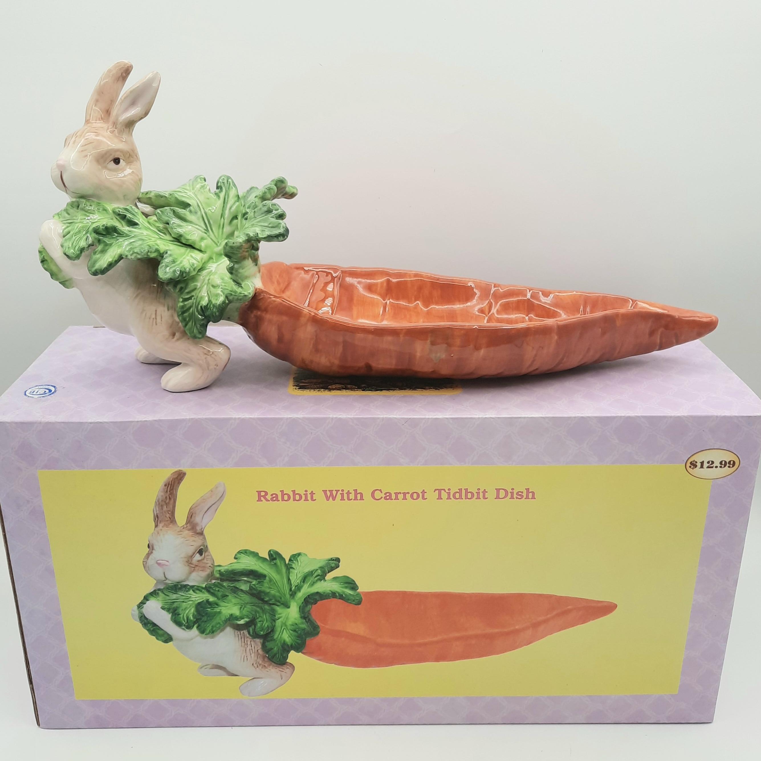 Kaldun and Bogle Bunny Rabbit Carrot Tidbit Dish