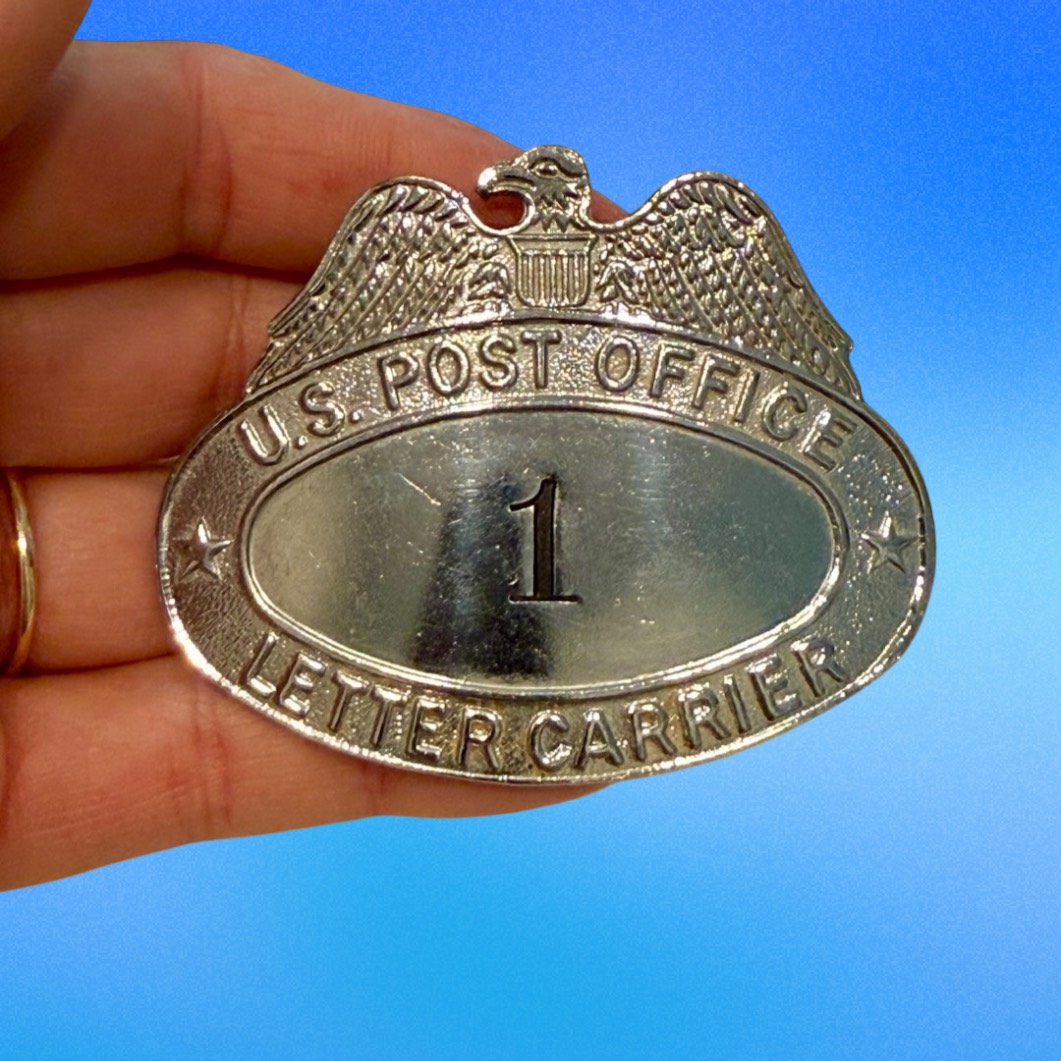 Vintage US Post Office USPS Letter Carrier Hat Badge Pin N.C. Walter ...