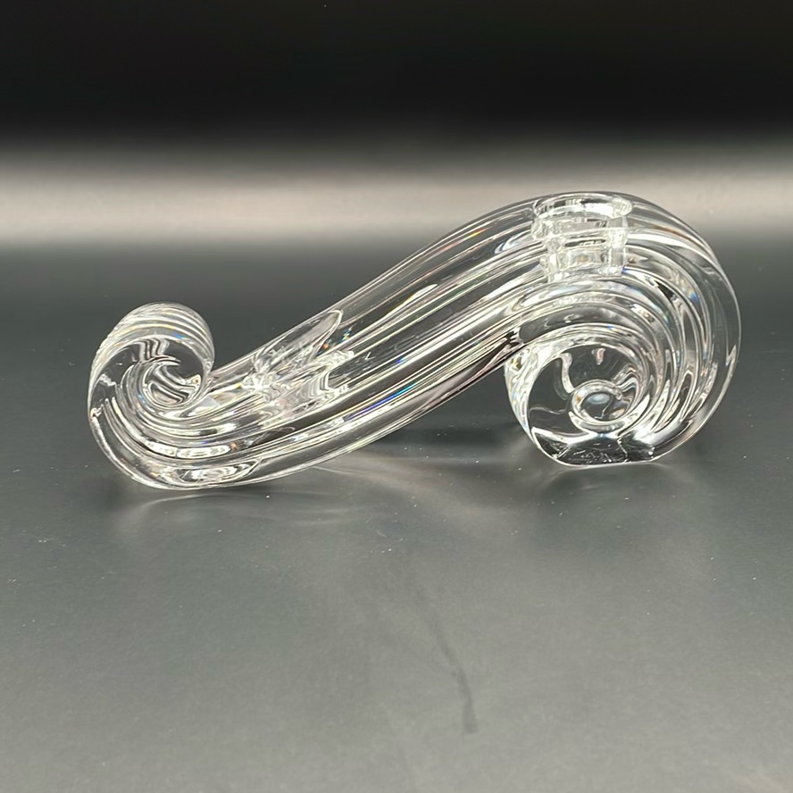 #610 Lenox Royal Scroll Lead Crystal Taper Candlestick Holder