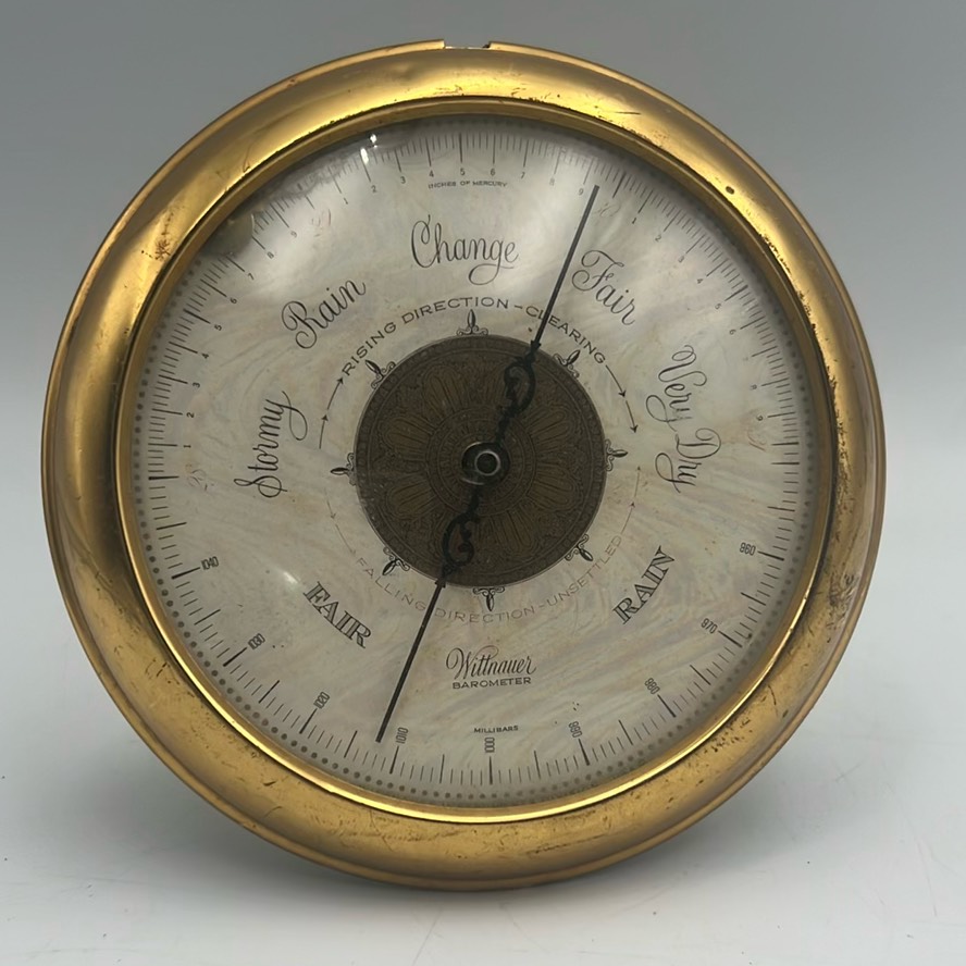 Vintage Wittnauer Barometer 6” As Is