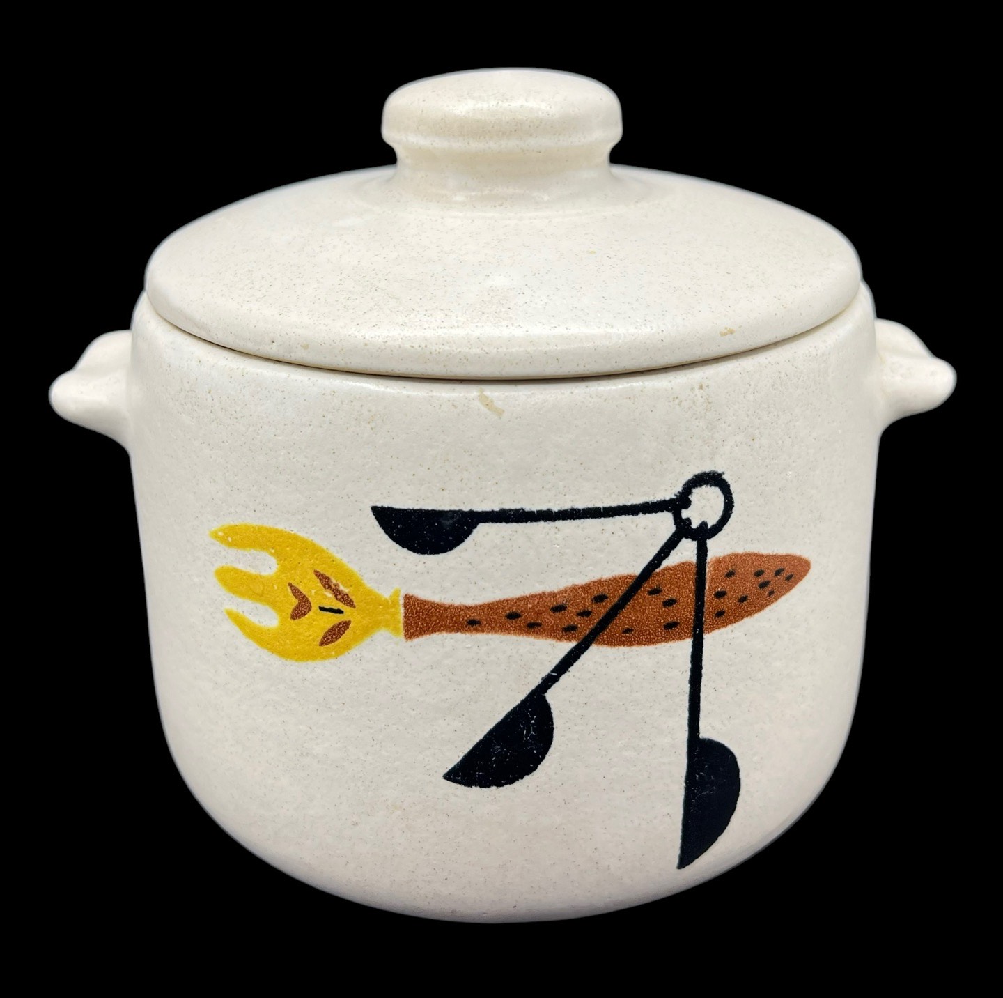 Vintage West Bend Ceramic Bean Pot and Lid Mid Century Modern Crock ...