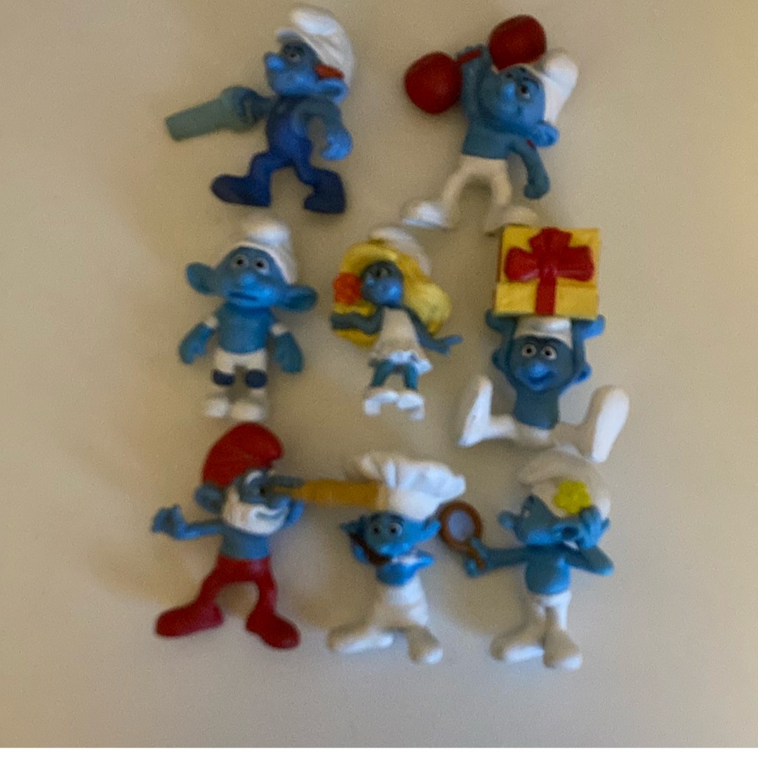 Lot Of 8 Smurfs - McDonalds Happy Meal Toys - Peyo