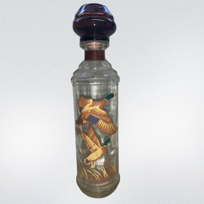 STITZER WELLER VINTAGE FLYING GEESE GLASS DECANTER