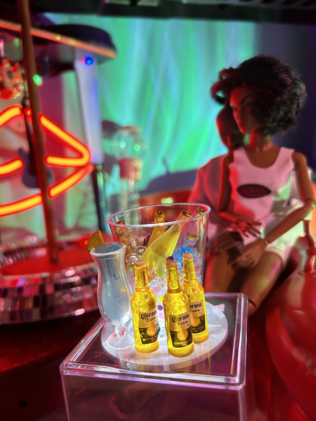 Lighted VIP table With Bucket And Drinks Included